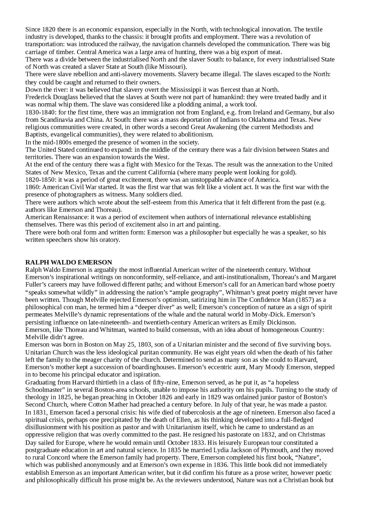 Programma Letteratura Anglo Americana Docsity