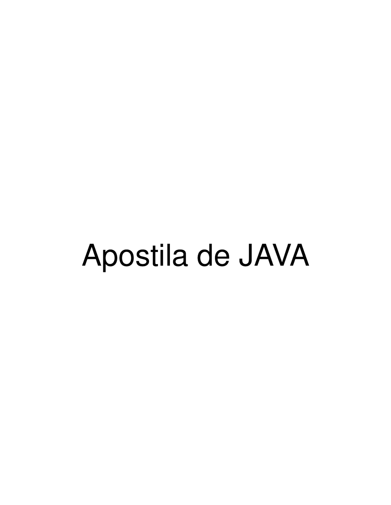 Linguagem De Programação Java Resumos Programação Para Java Docsity