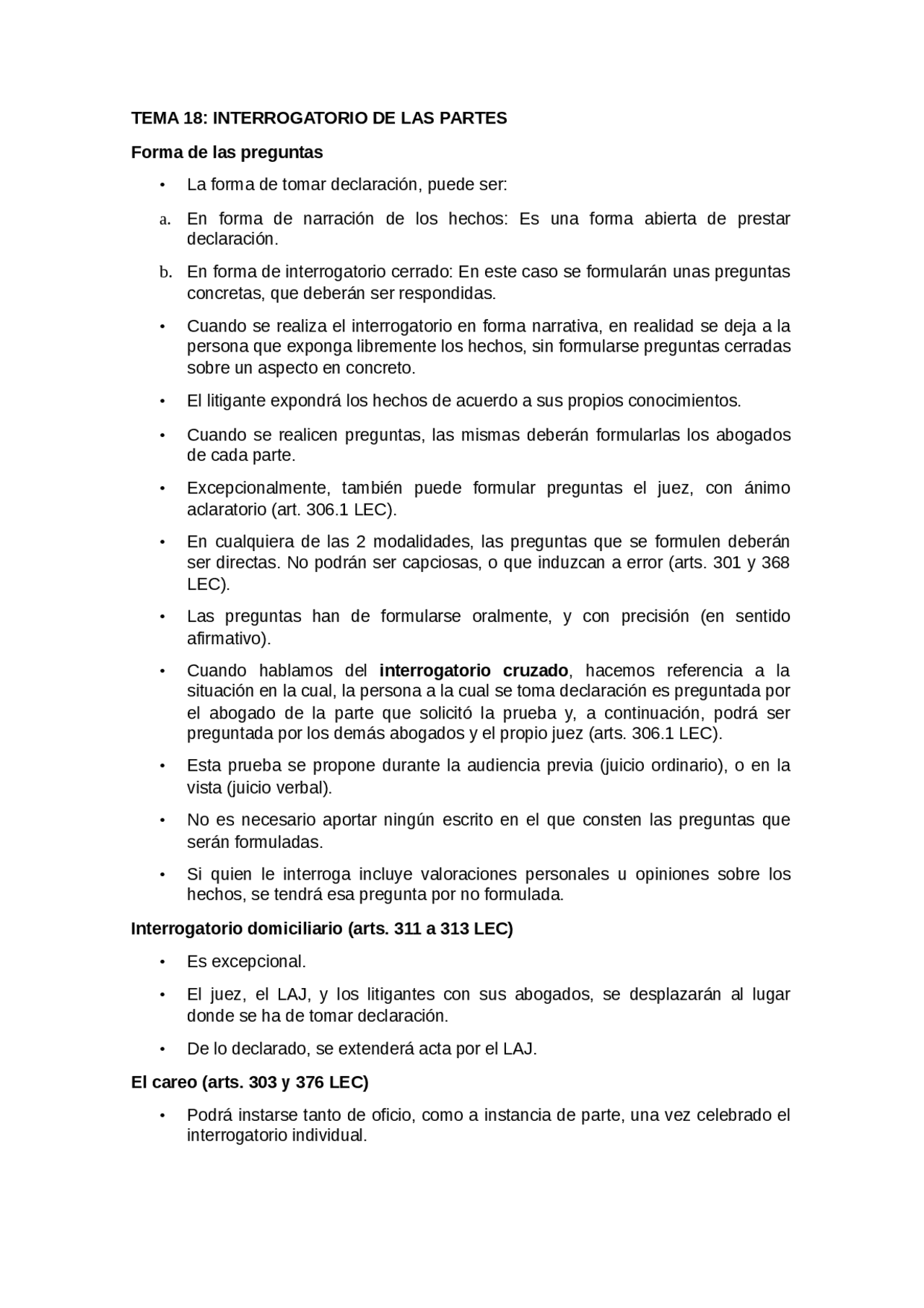 Interrogatorio de las partes - Docsity