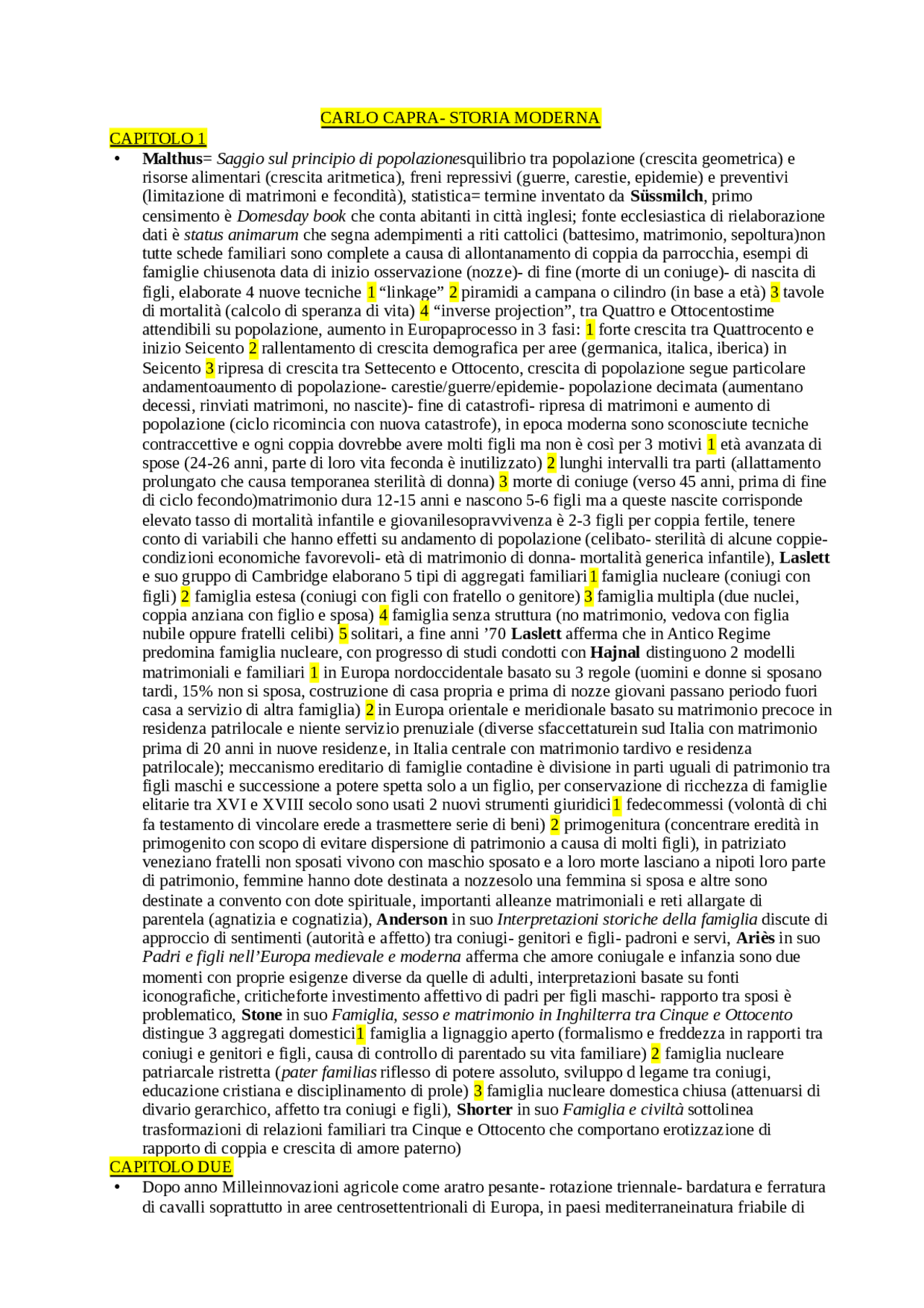 Storia Moderna Carlo Capra Docsity