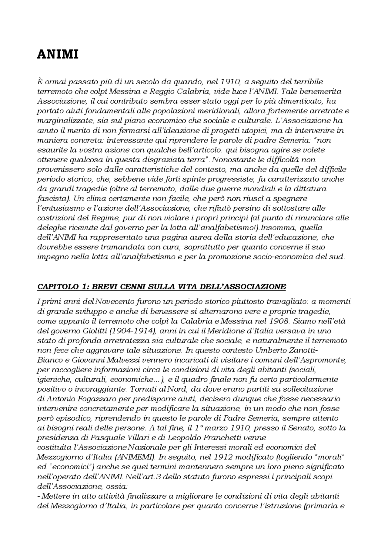Riassunto Del Libro Animi Docsity