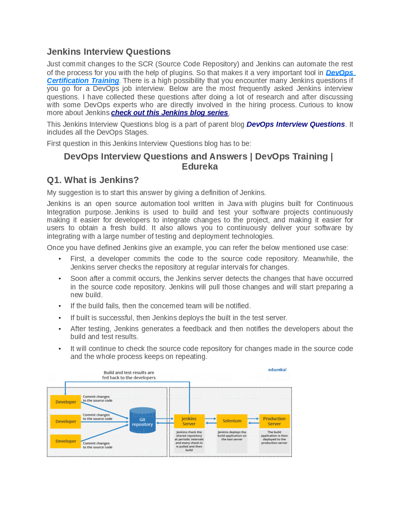 Good Questions And Answer For Jenkins Docsity