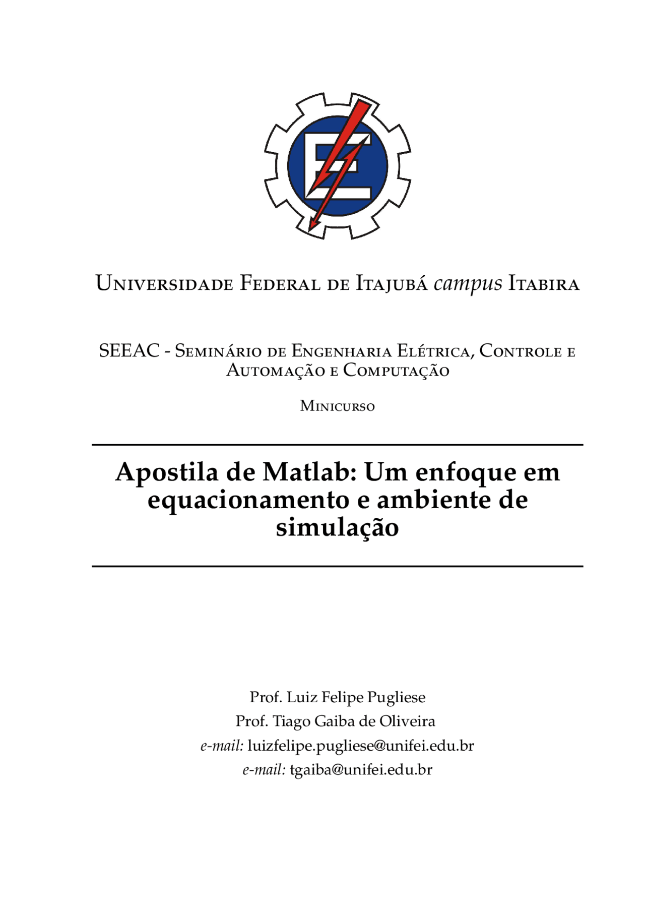 Matlab Apostila Controle Unifei Manuais Projetos Pesquisas Matlab