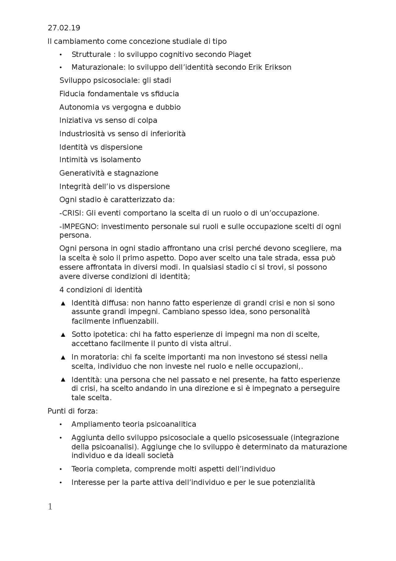 Appunti Psicologia Del Ciclo Di Vita Docsity