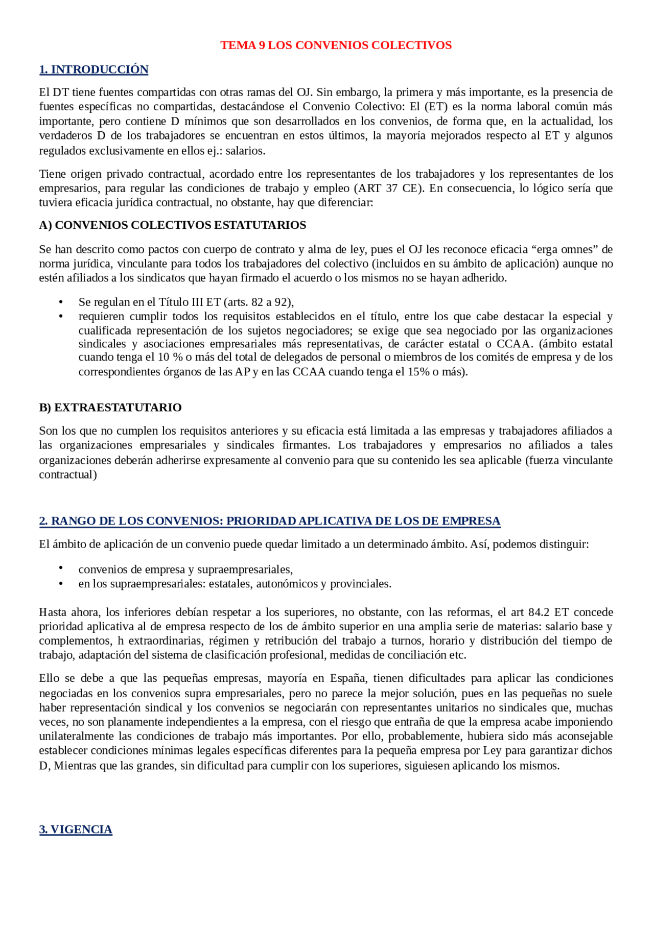 Tema 9 Derecho Laboral Ii Buenos Docsity