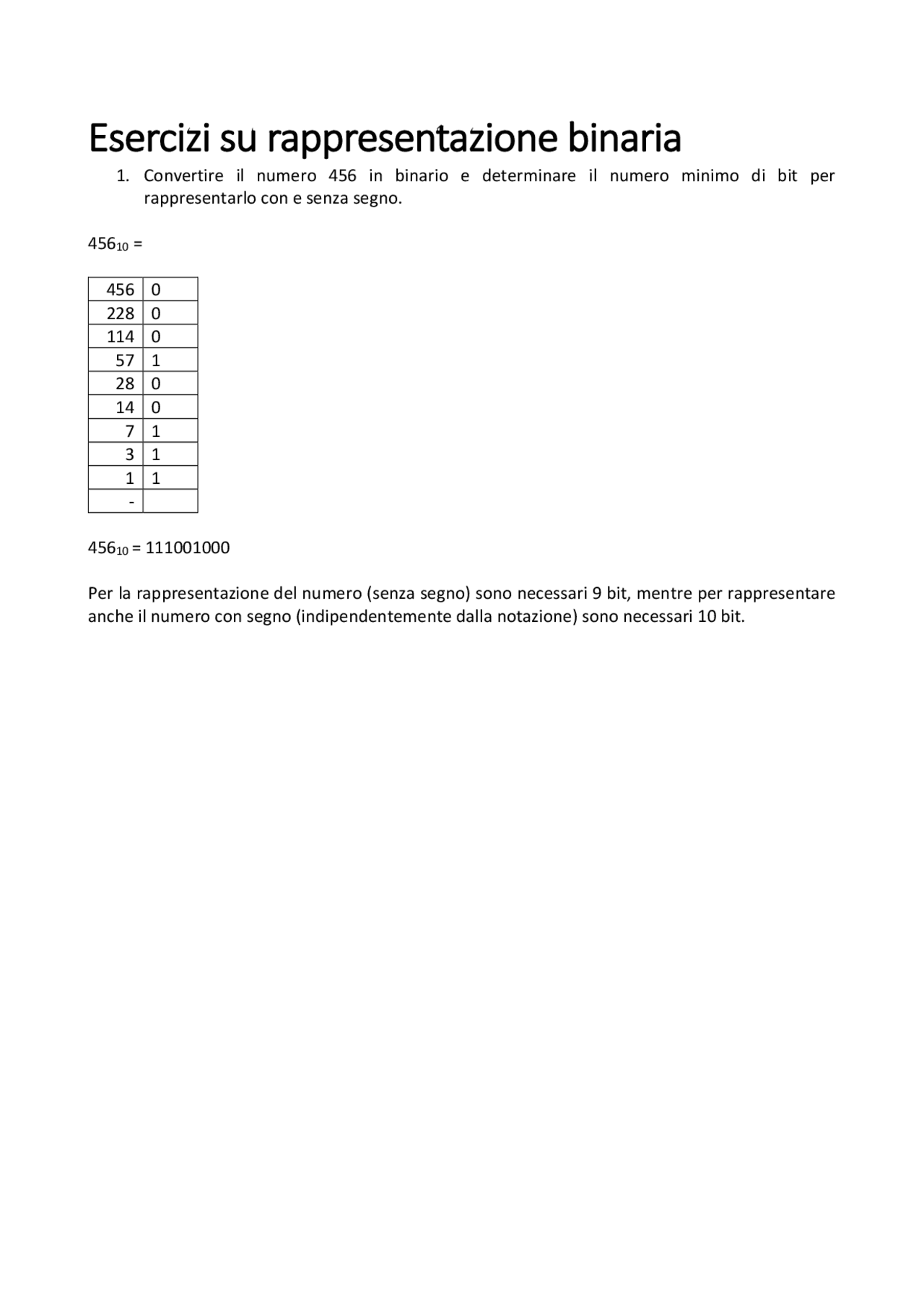 Esercizi aggiuntivi con soluzioni - Docsity