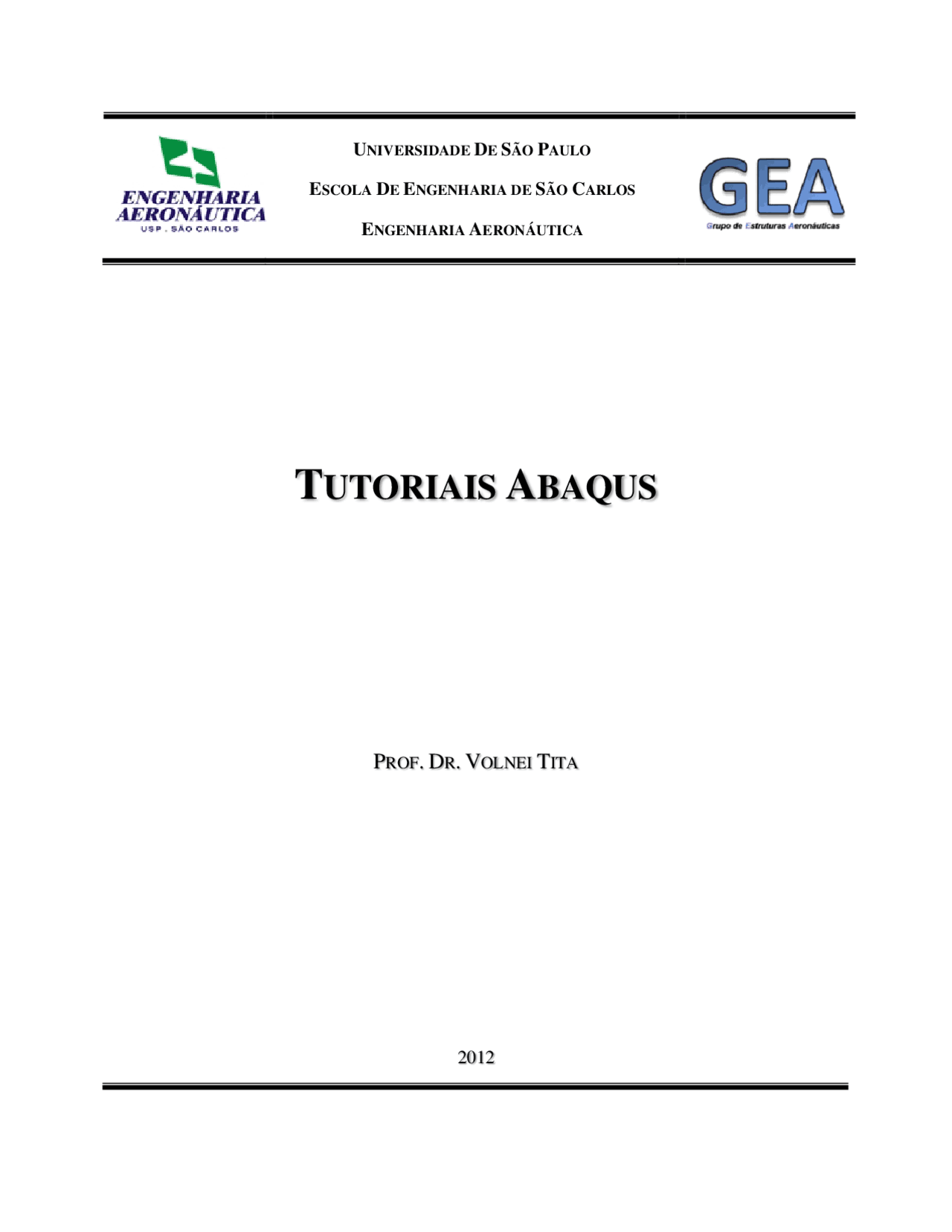 Tutorial De Exemplos De Aplicação Do Software Abaqus Docsity