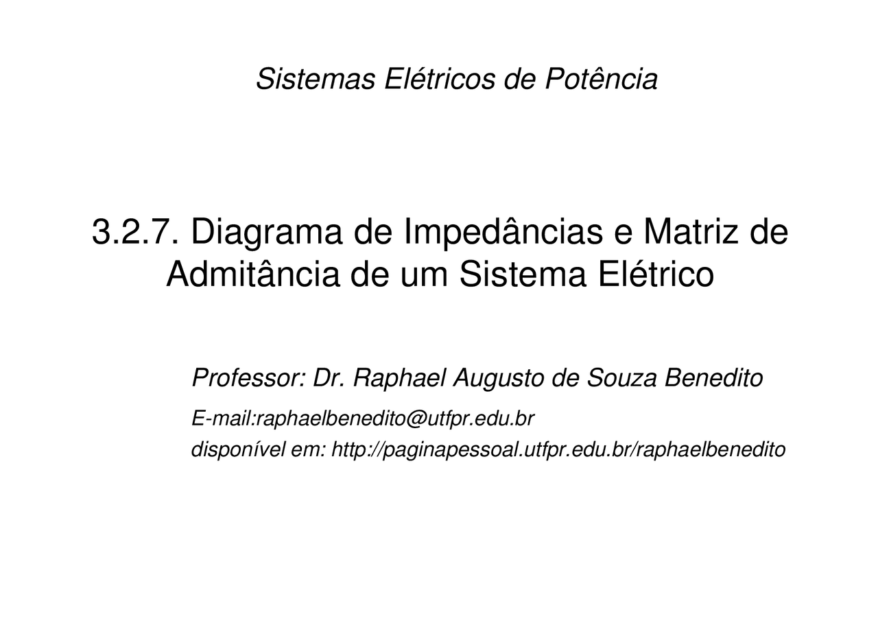 Sistemas Eletricos De Potencia 2 Docsity