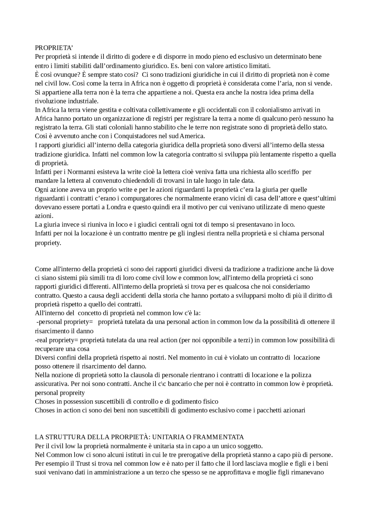 Appunti Lezioni Di Sistemi Giuridici Comparati Docsity
