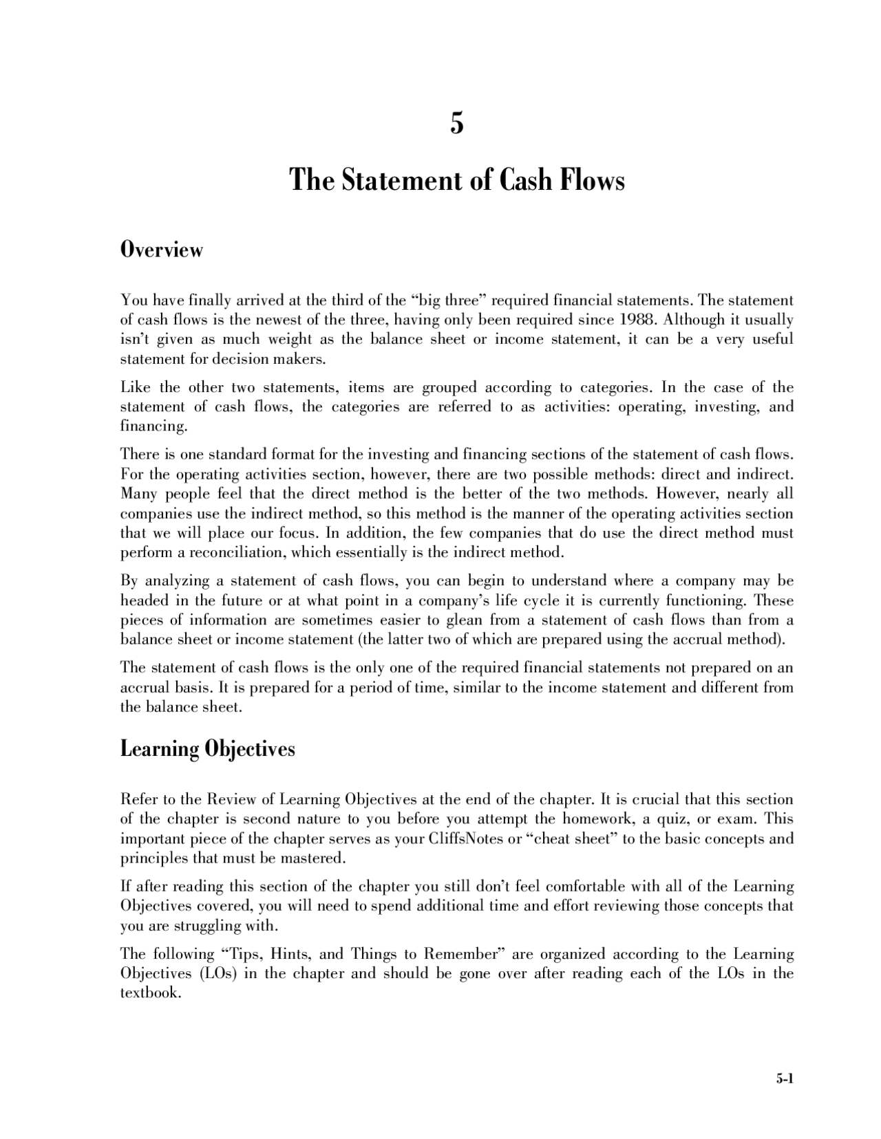 Cash flow cheat sheet - Docsity