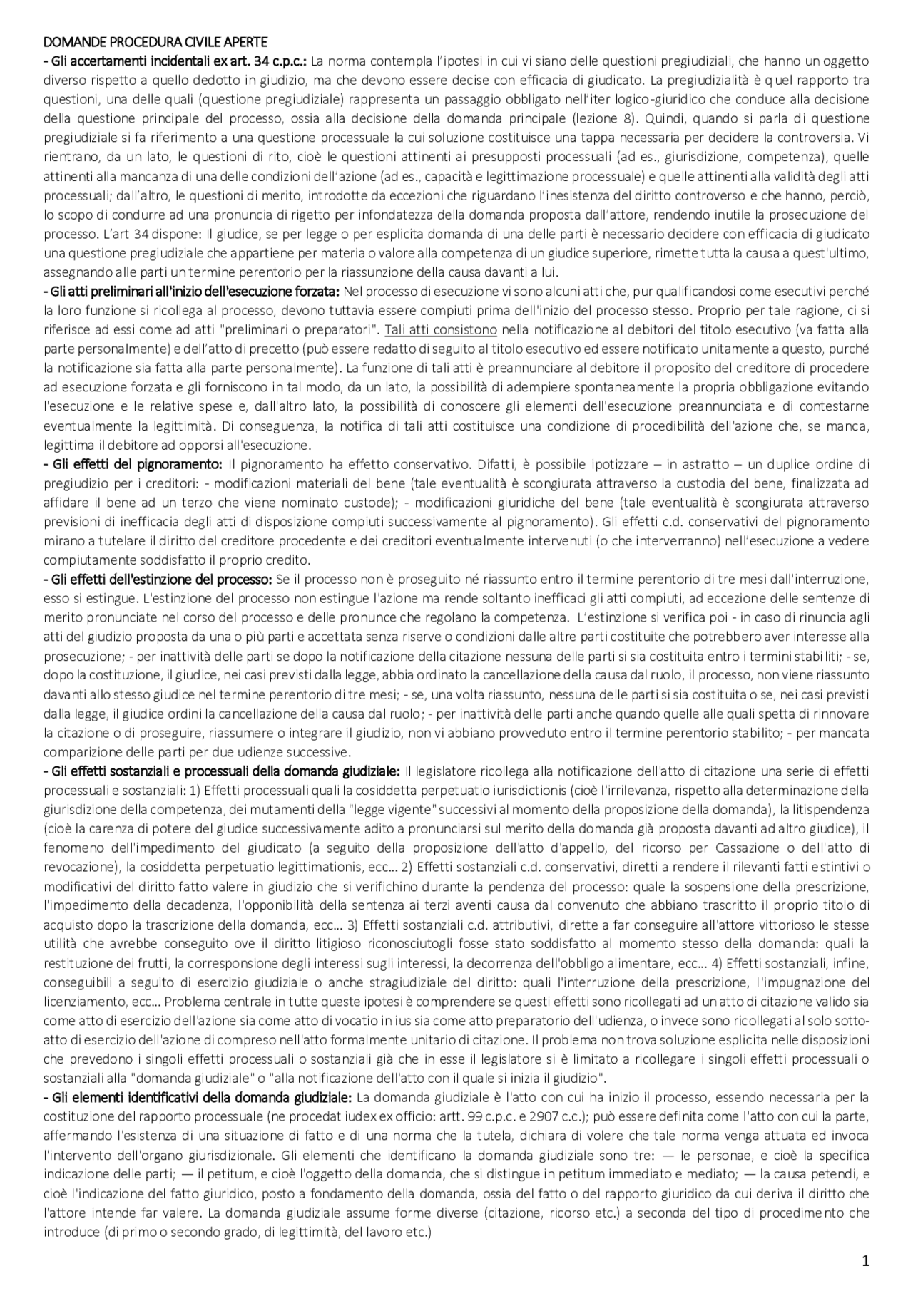 Diritto Processuale Civile Ecampus Procedura Civile Paniere Risposte