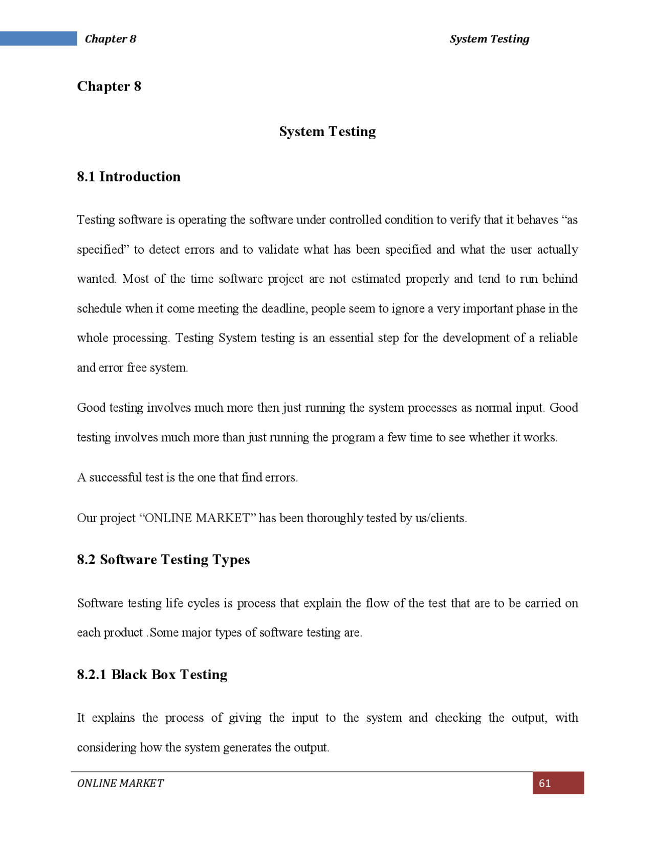 System Testing Chapter Thesis Computer Science Docsity