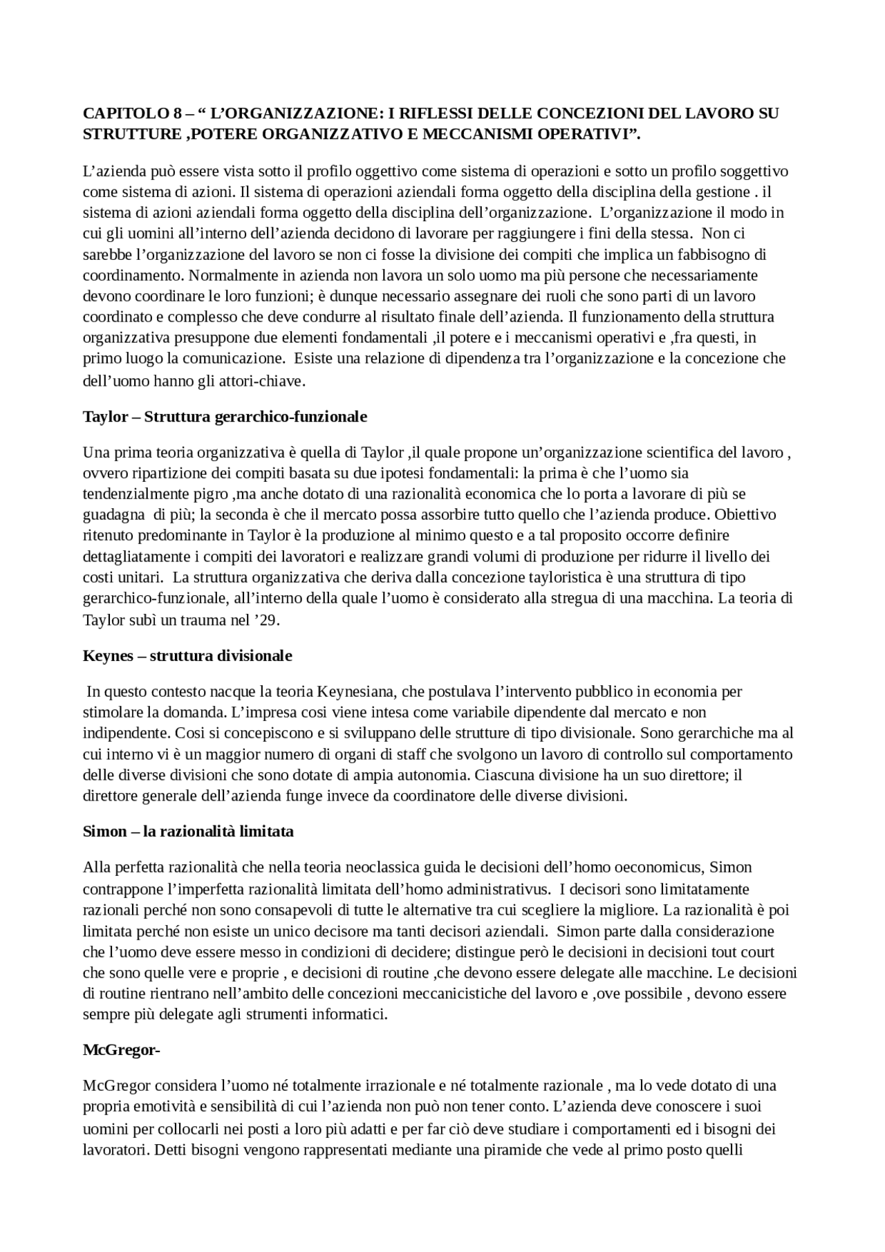 Riassunti Di Economia Aziendale Parte I Docsity