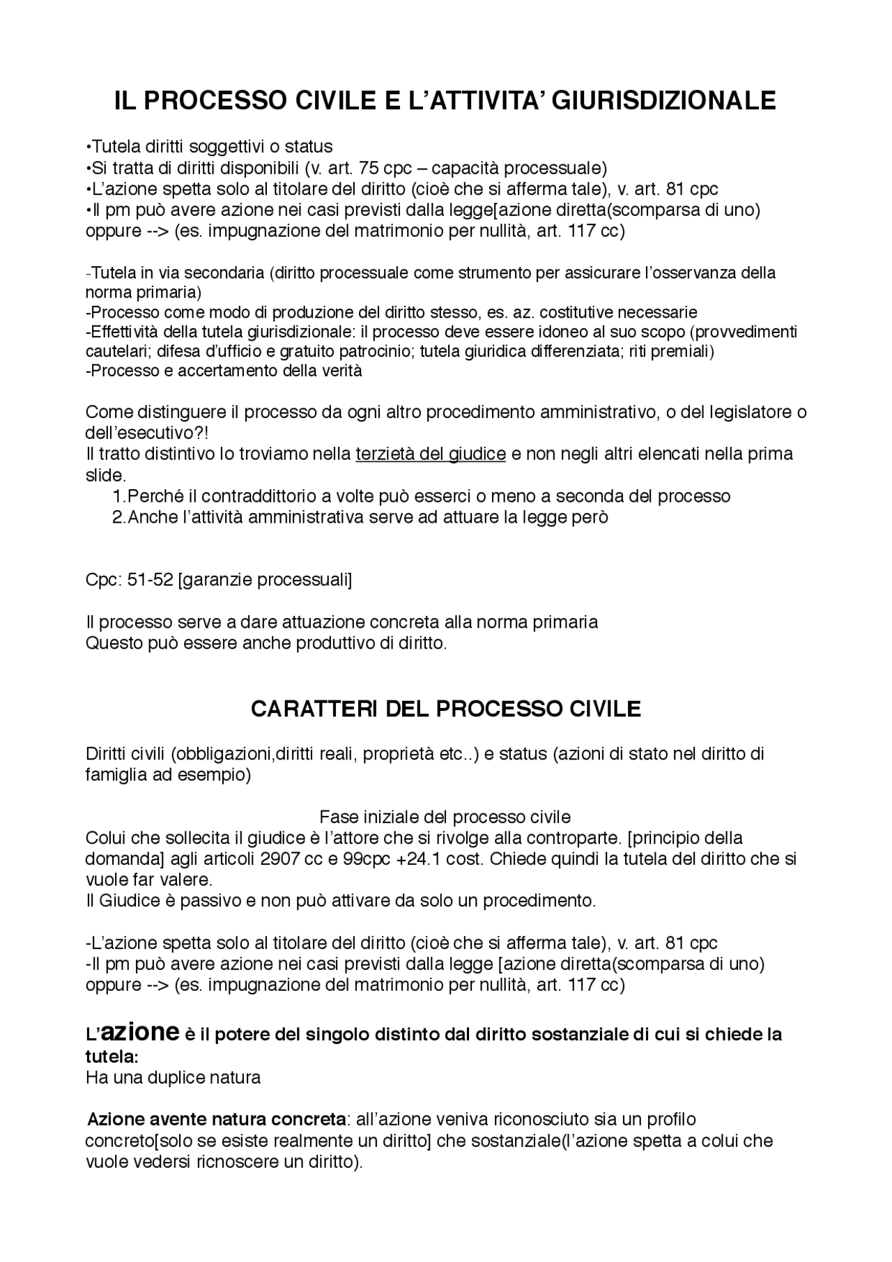 Schema Riassuntivo Processo Civile Docsity