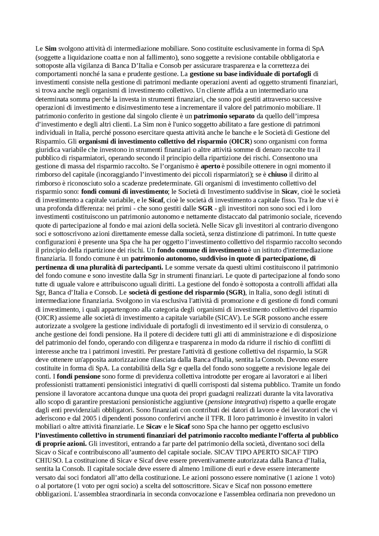 Intermediazione Mobiliare Diritto Commerciale Docsity