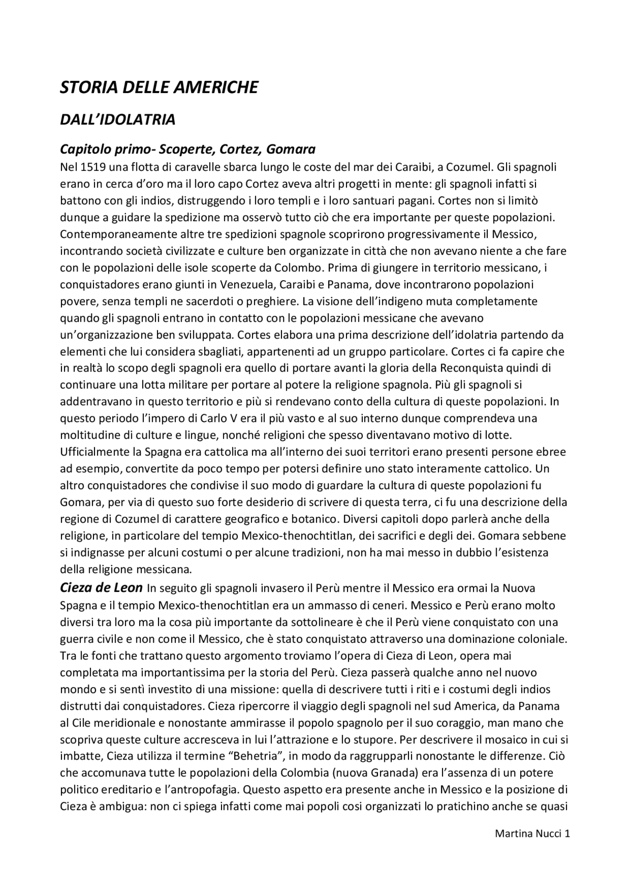 Storia Delle Americhe Docsity