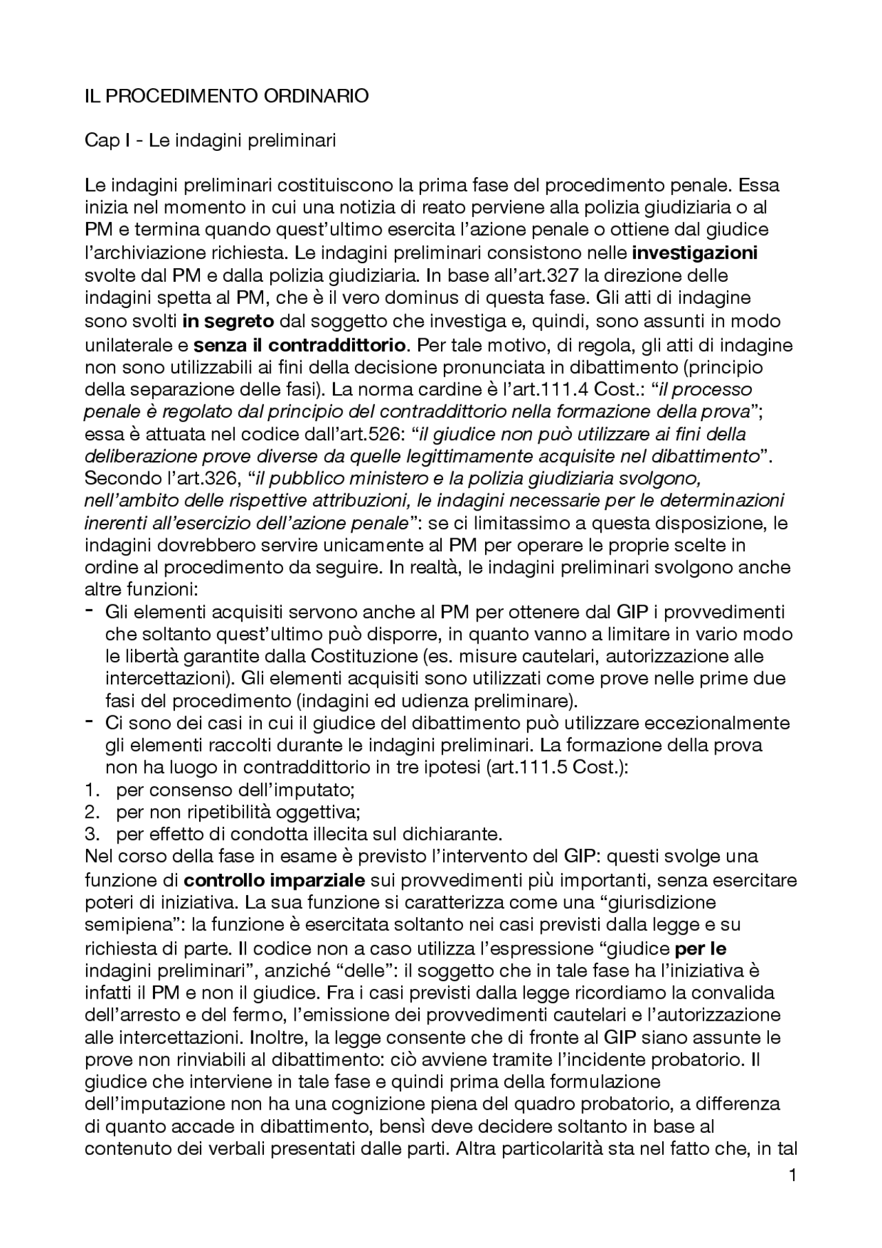 Diritto processuale penale (seconda parte) - Docsity