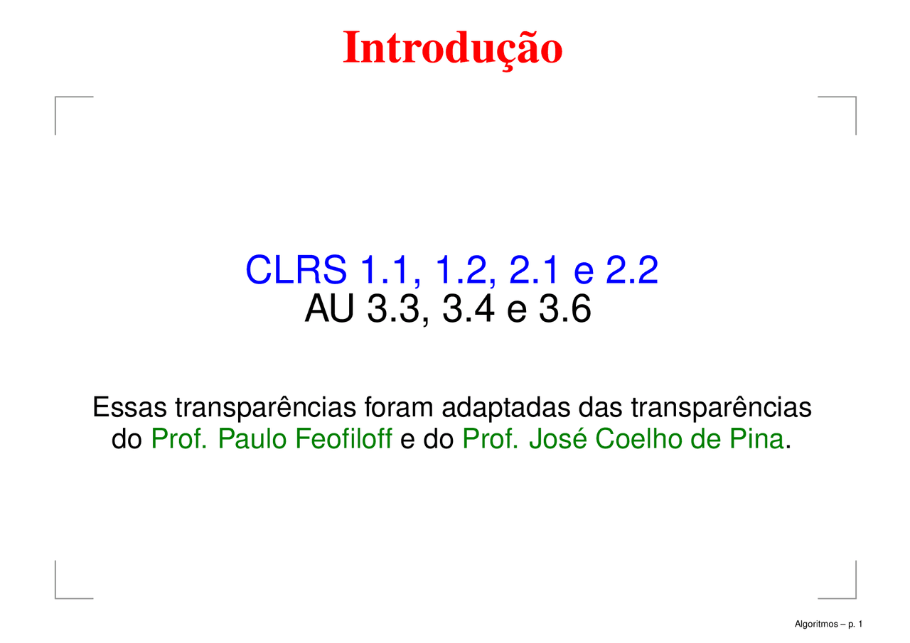 Analise De Algoritmo Docsity