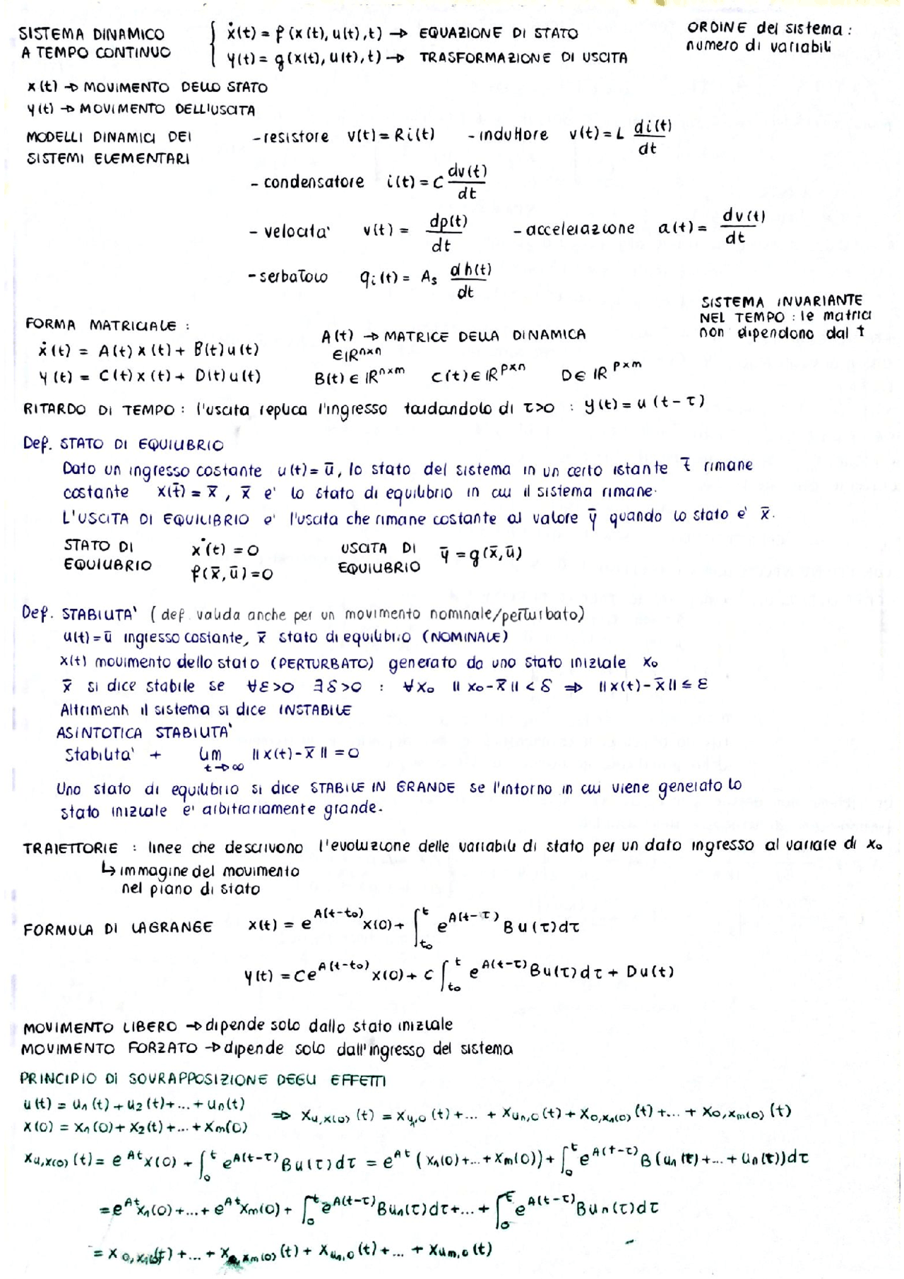 Fondamenti Di Automatica Docsity
