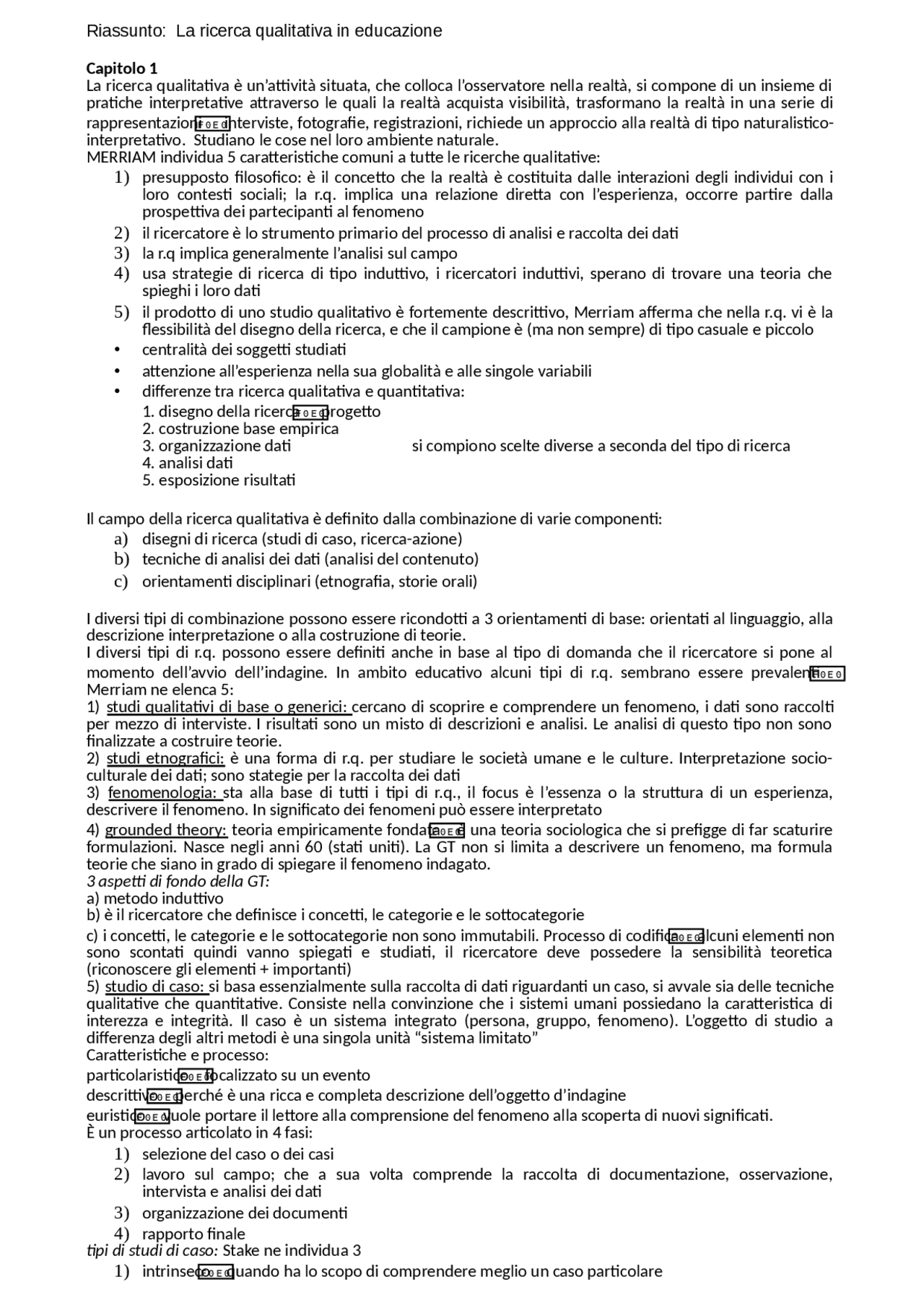 La Ricerca Qualitativa In Educazione Docsity