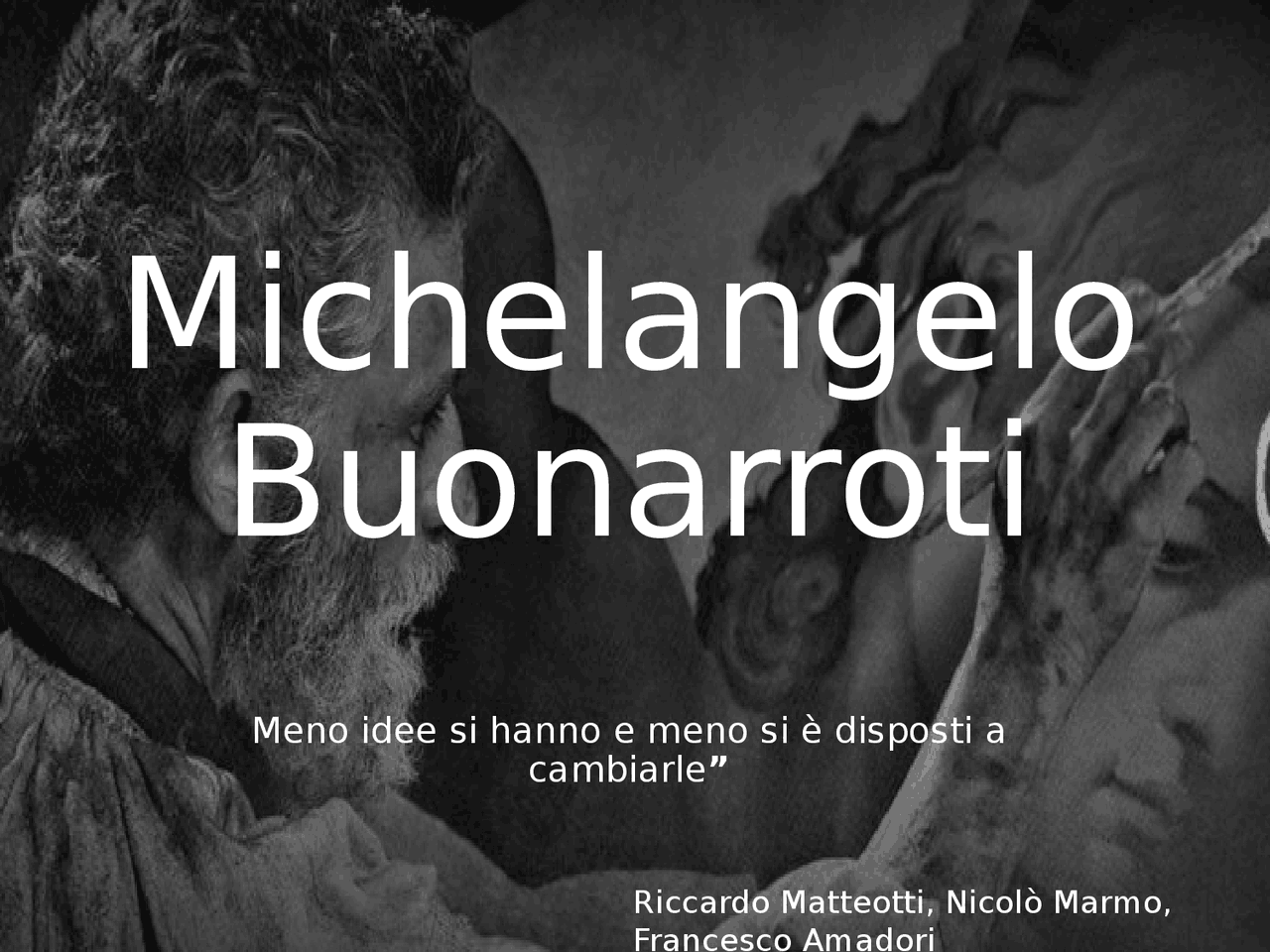 Michelangelo Buonarroti Pittore Docsity