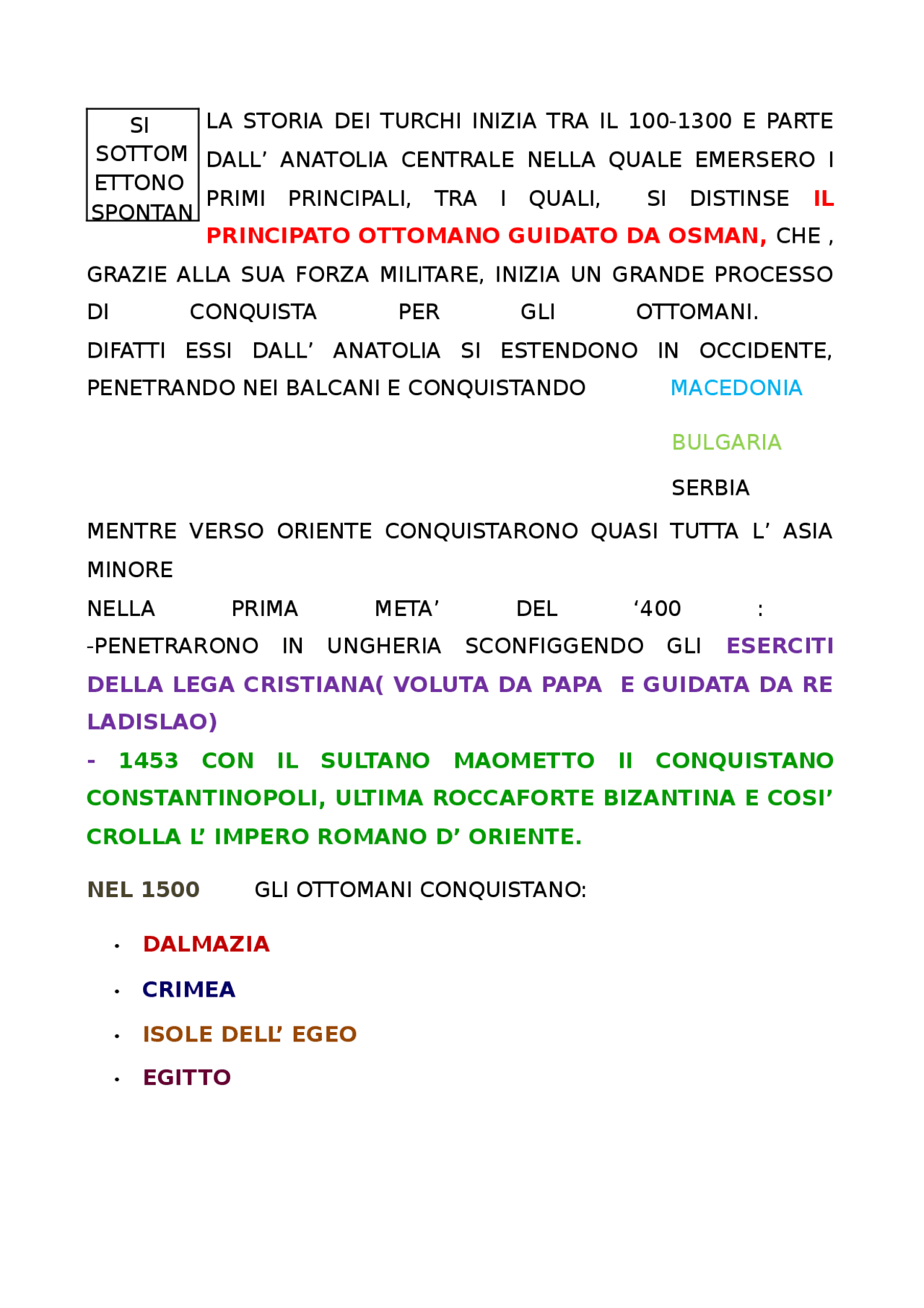 Storia Dei Turchi Dal Medioevo Docsity
