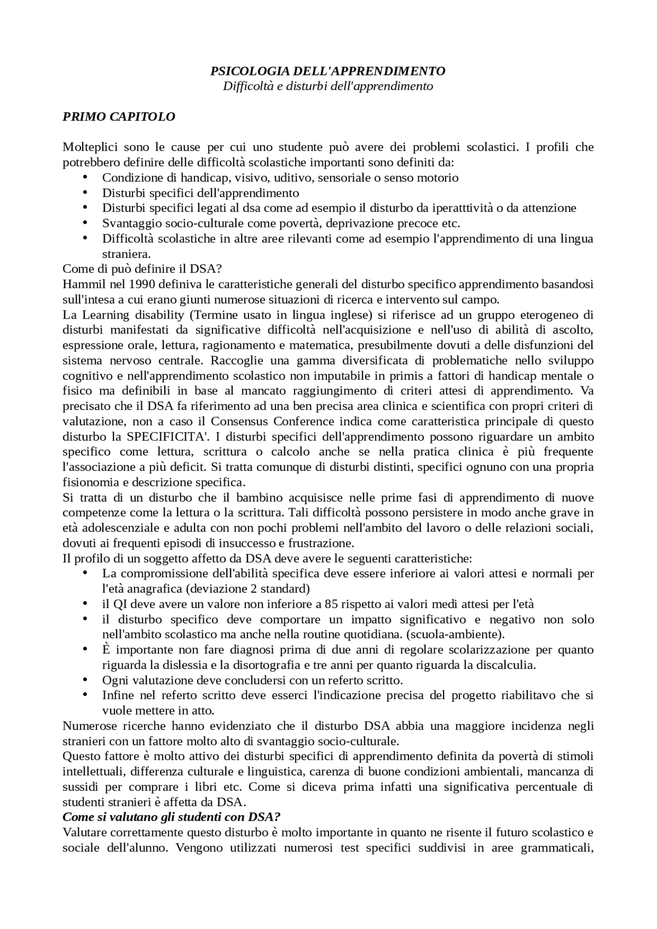 Psicologia Dellapprendimento E Dellistruzione Di Lucia Mason Docsity