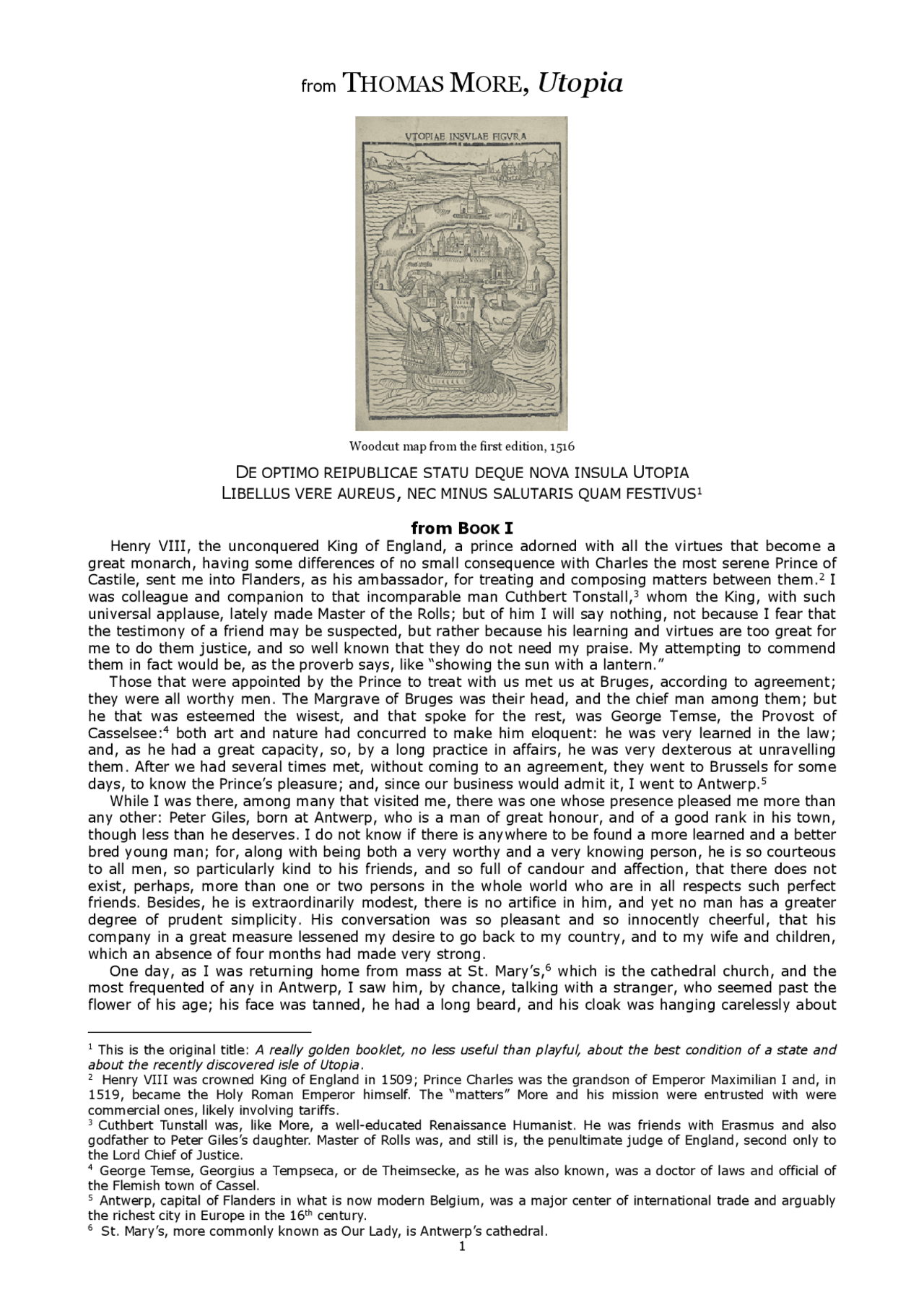 Utopia, Thomas More esame prof Folena - Docsity