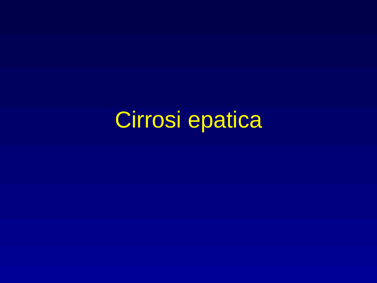Cirrosi Epatica Medicina Interna Docsity