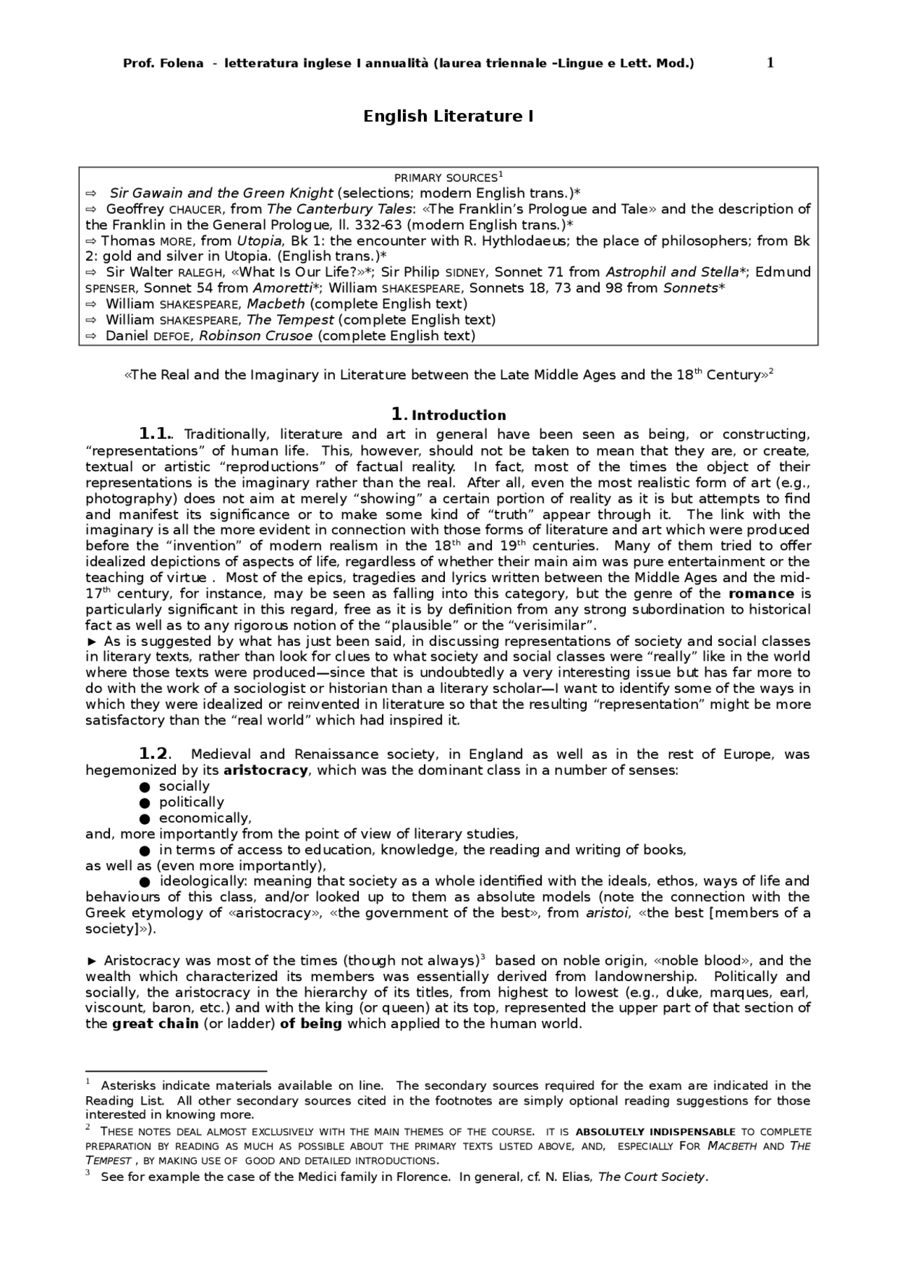 Appunti Letteratura Inglese Docsity