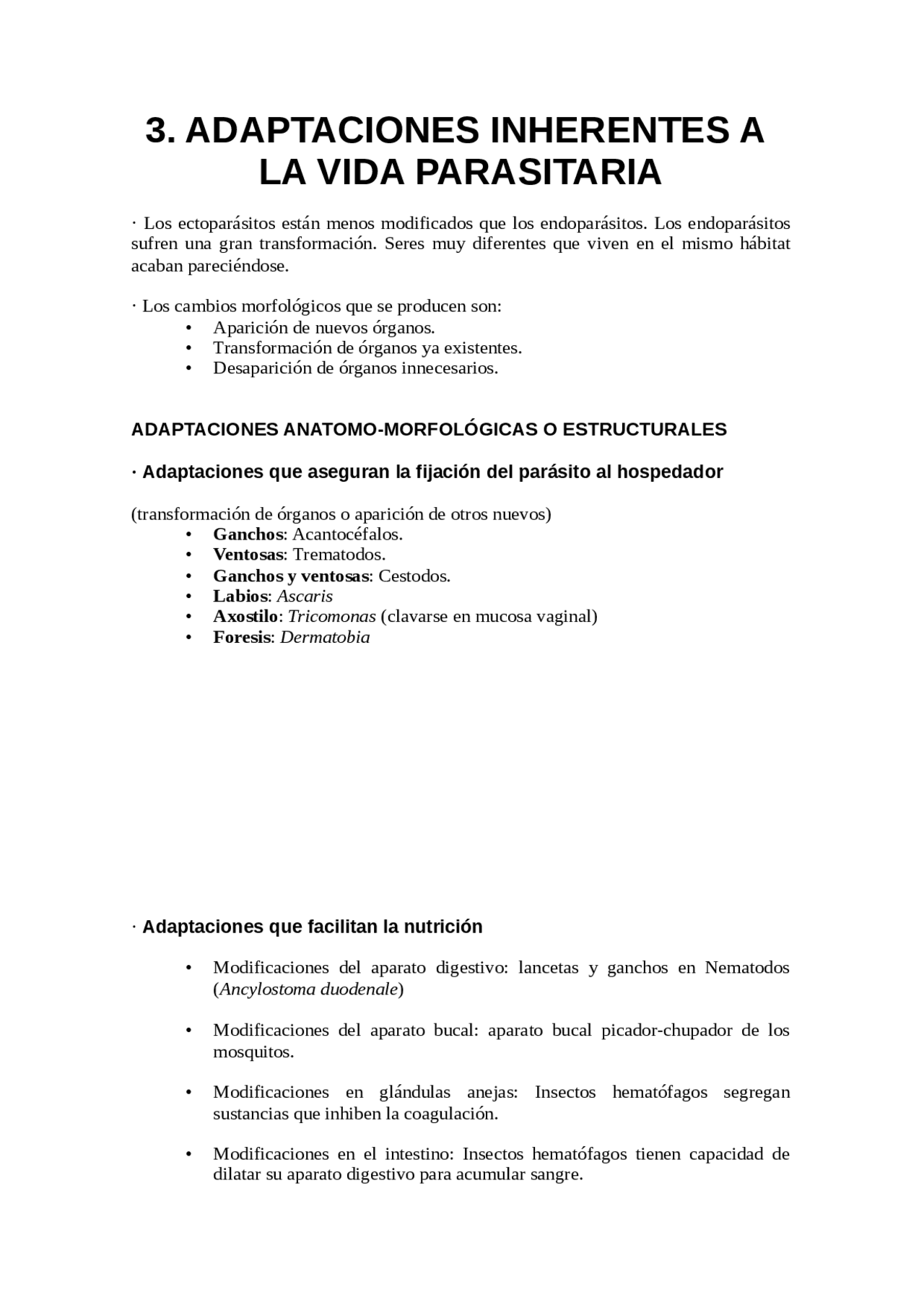 Apuntes Parasitología Docsity