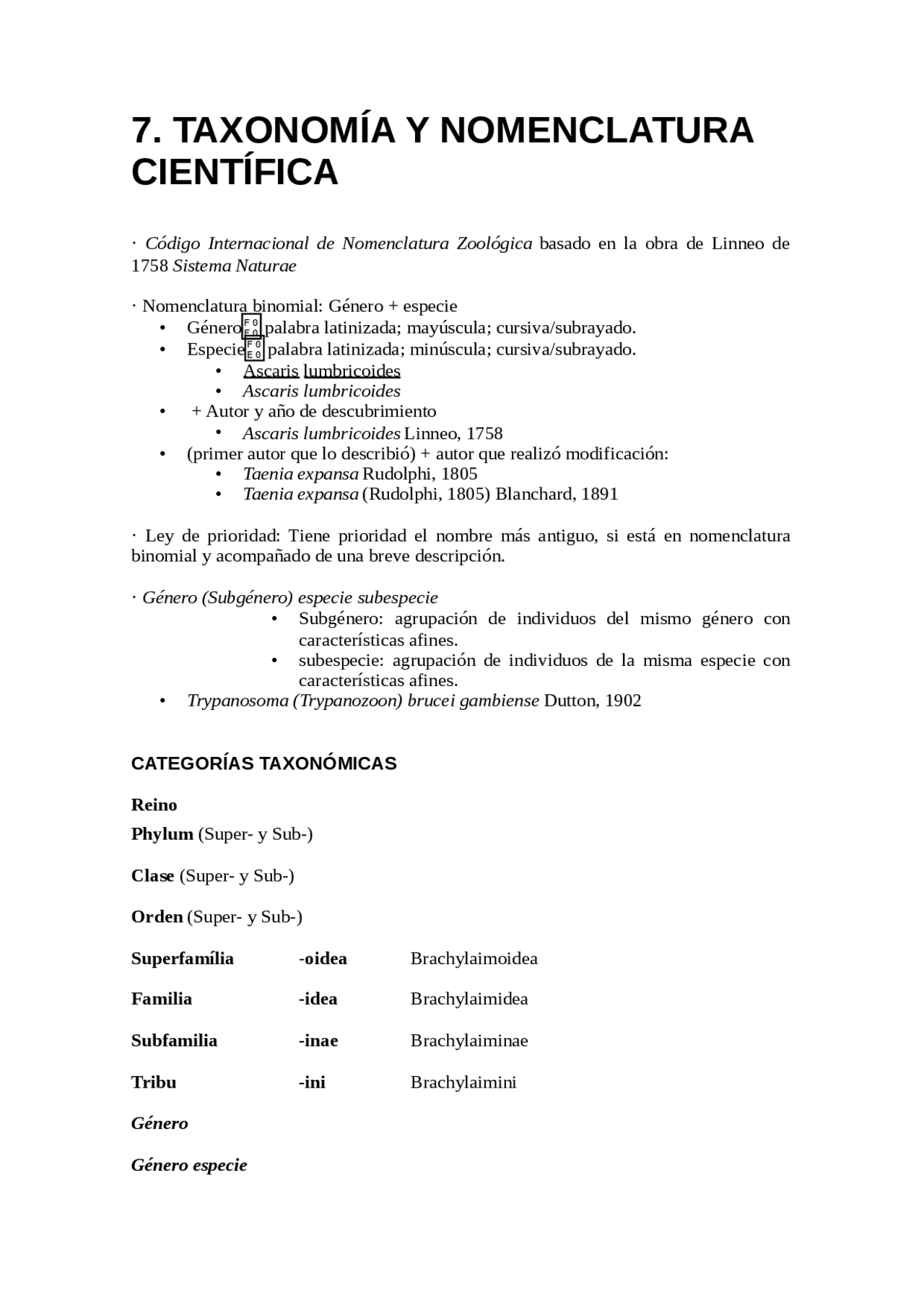 Apuntes Parasitología Notes De Parasitologie Docsity