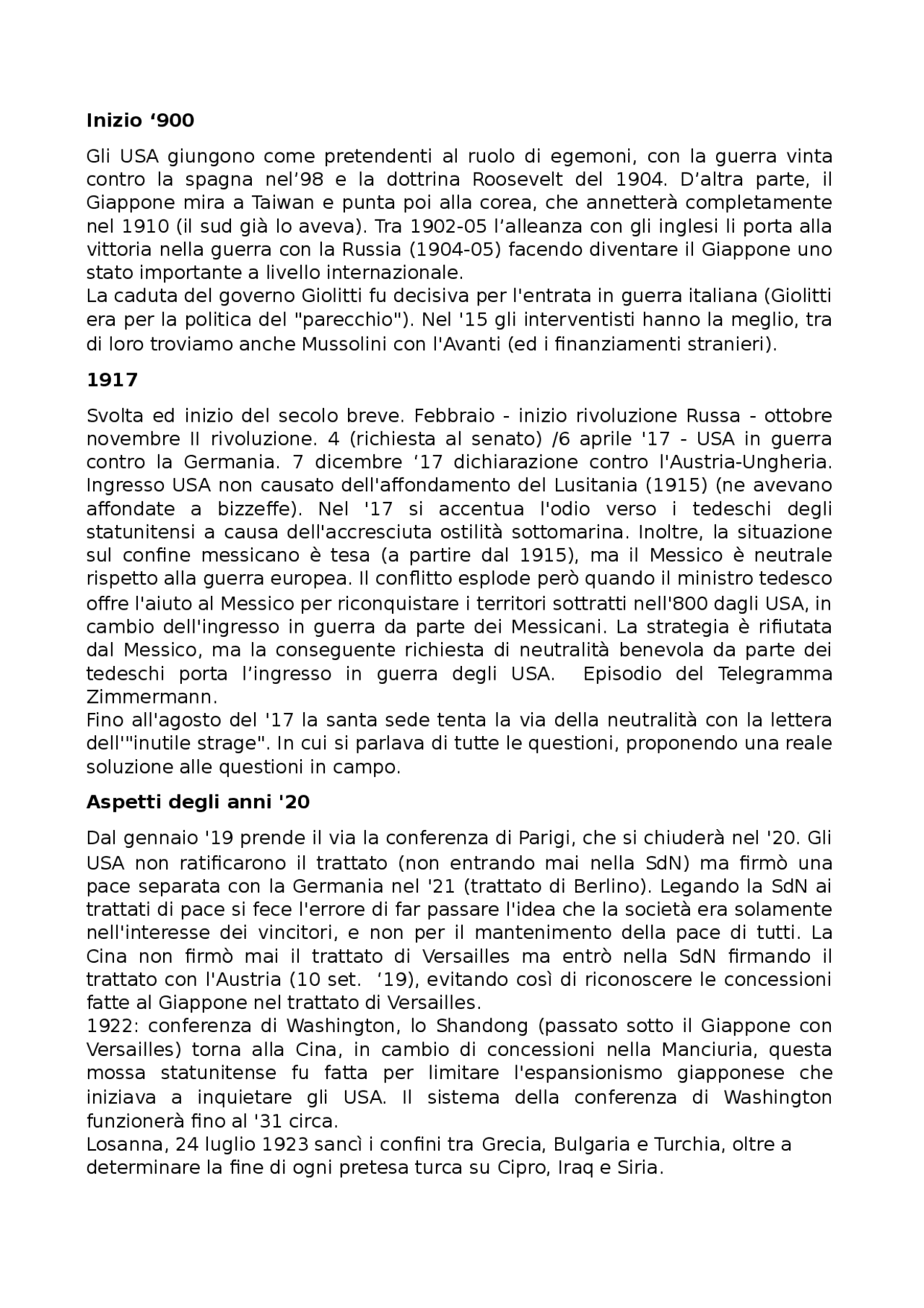 Domande And Risposte Esame Di Storia Delle Relazioni Internazionali Unipv