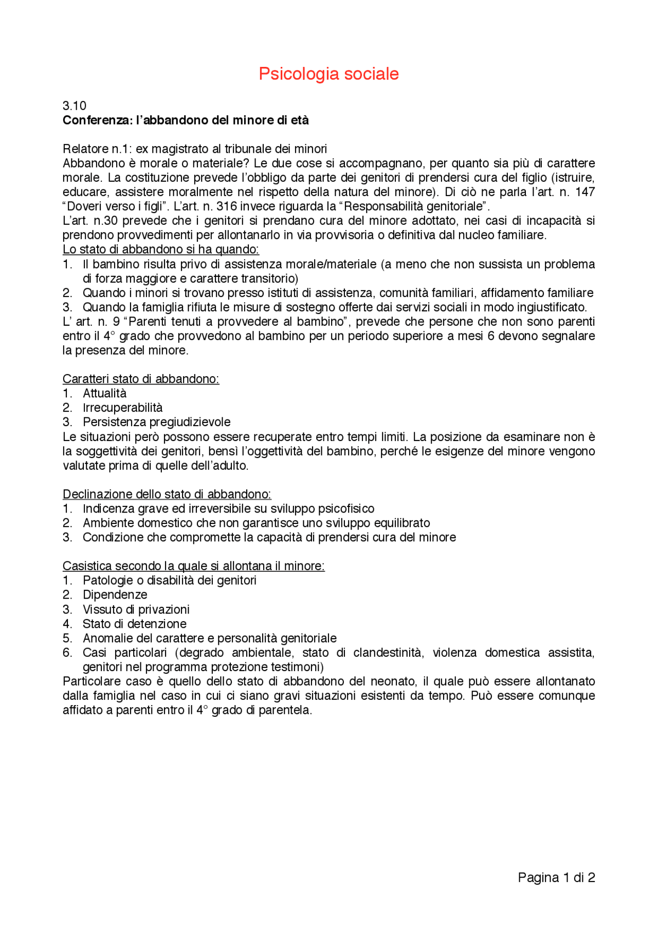 Psicologia Sociale Modello Chistolini Docsity