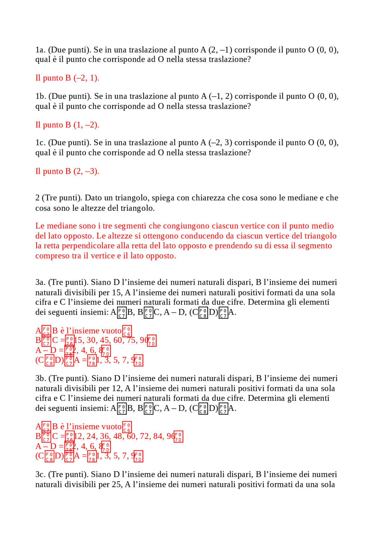 Fondamenti Matematica Docsity