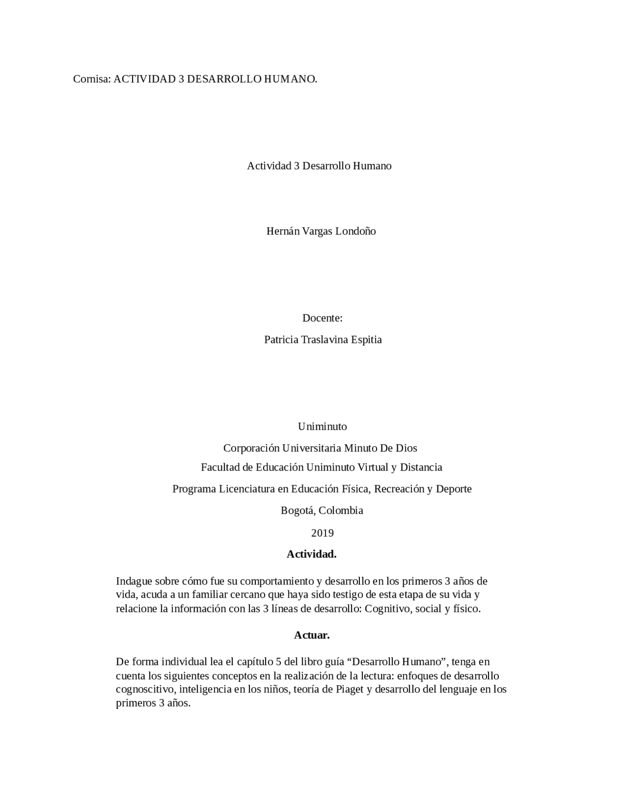 Desarrollo Cognitivo Docsity