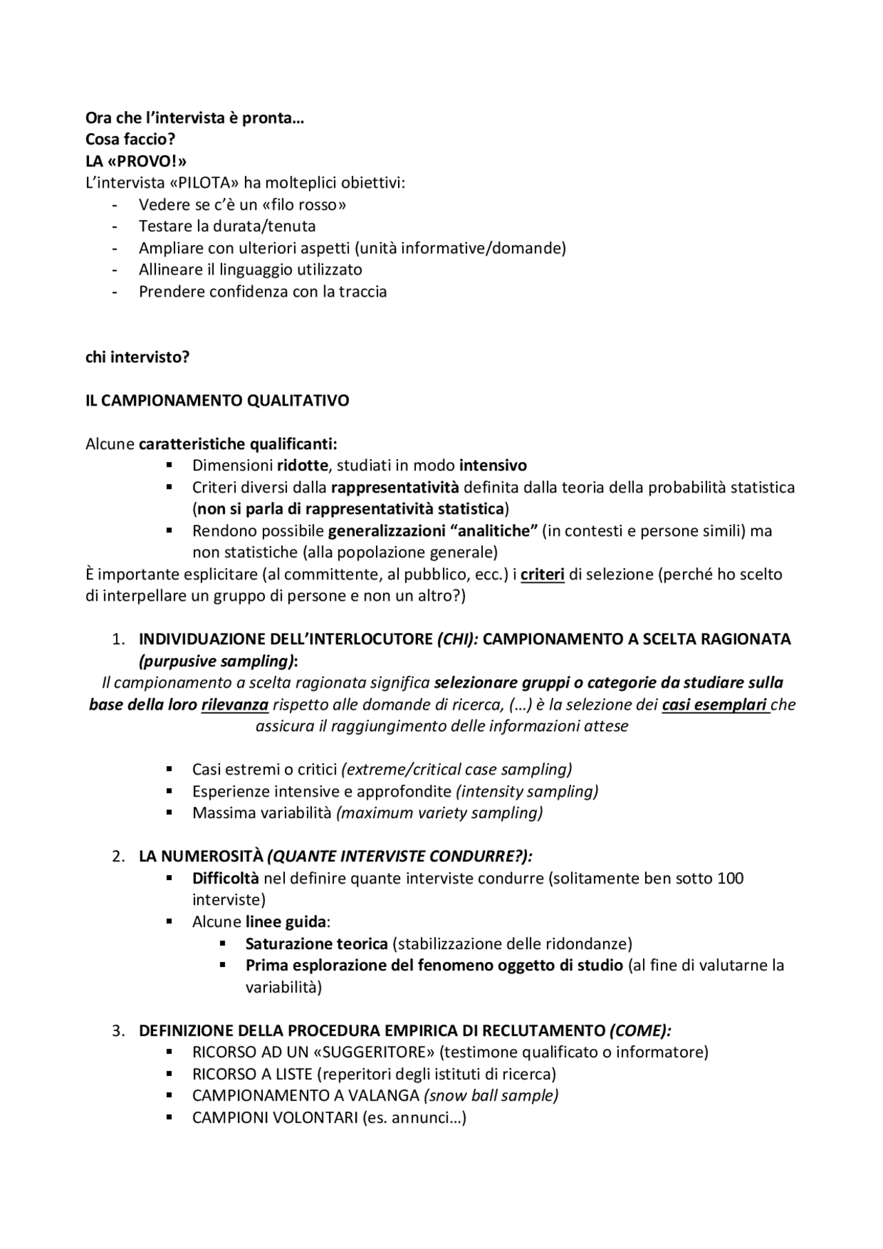 Metodi E Tecniche Intervista E Questionario Docsity