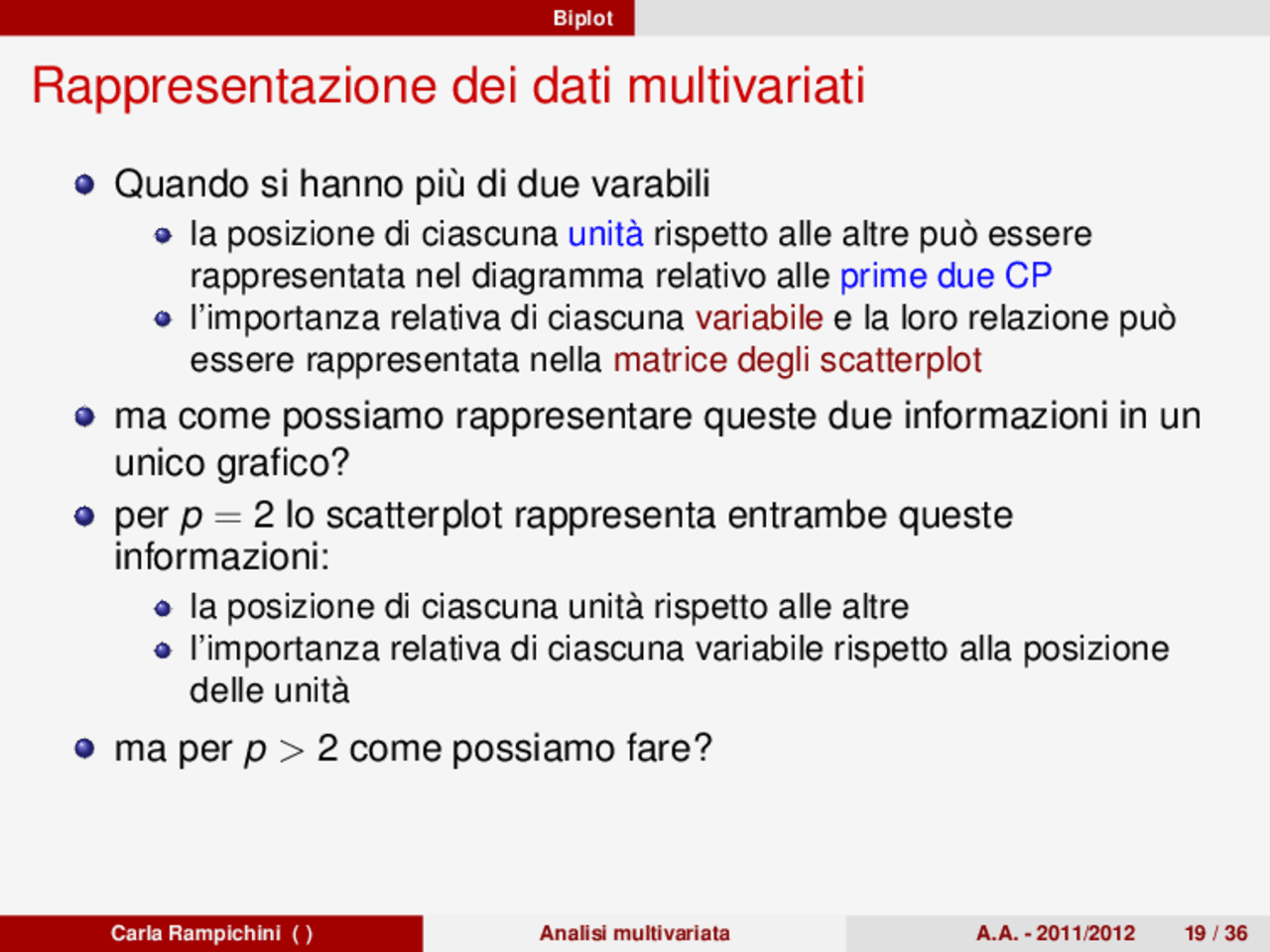 Statistica Analisi Delle Comp Docsity