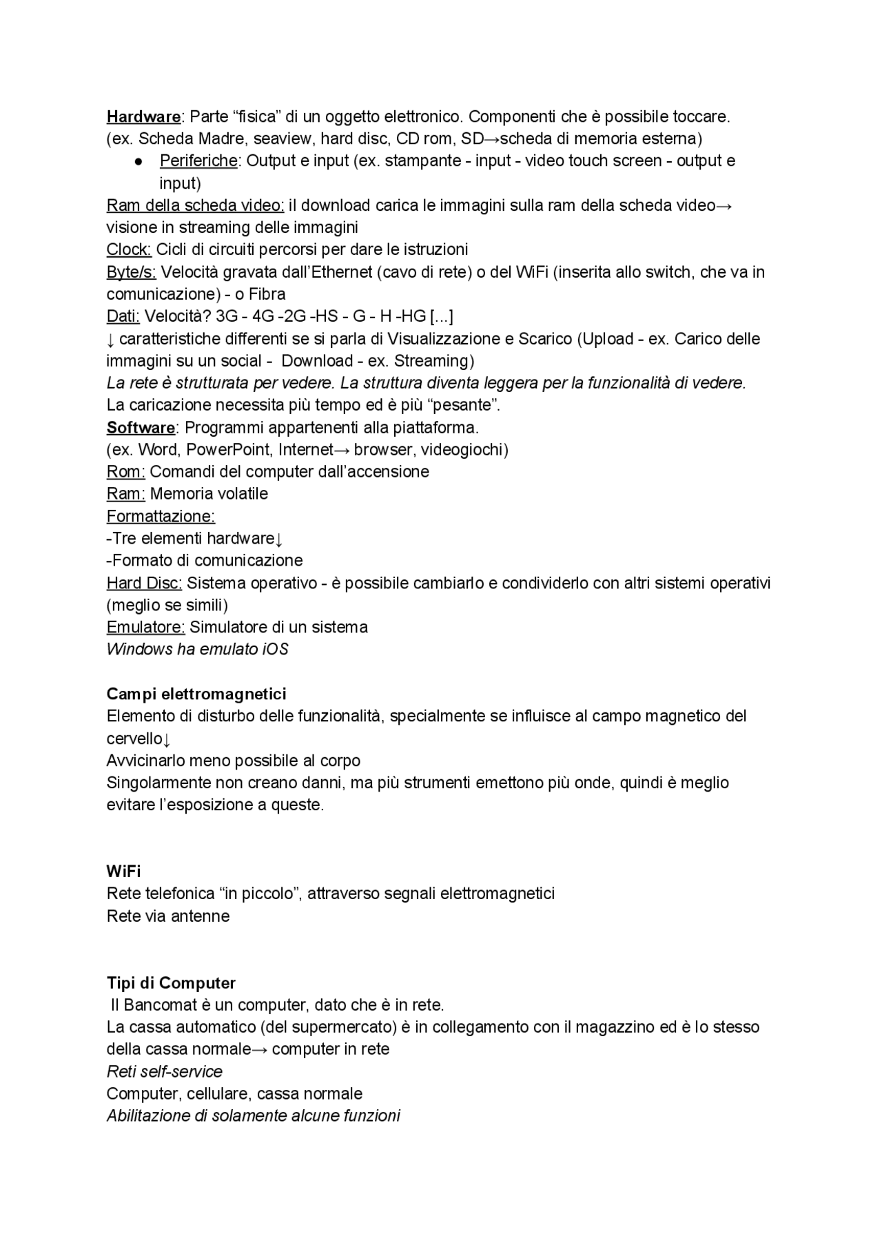 Appunti Di Elettronica Ecdl Docsity