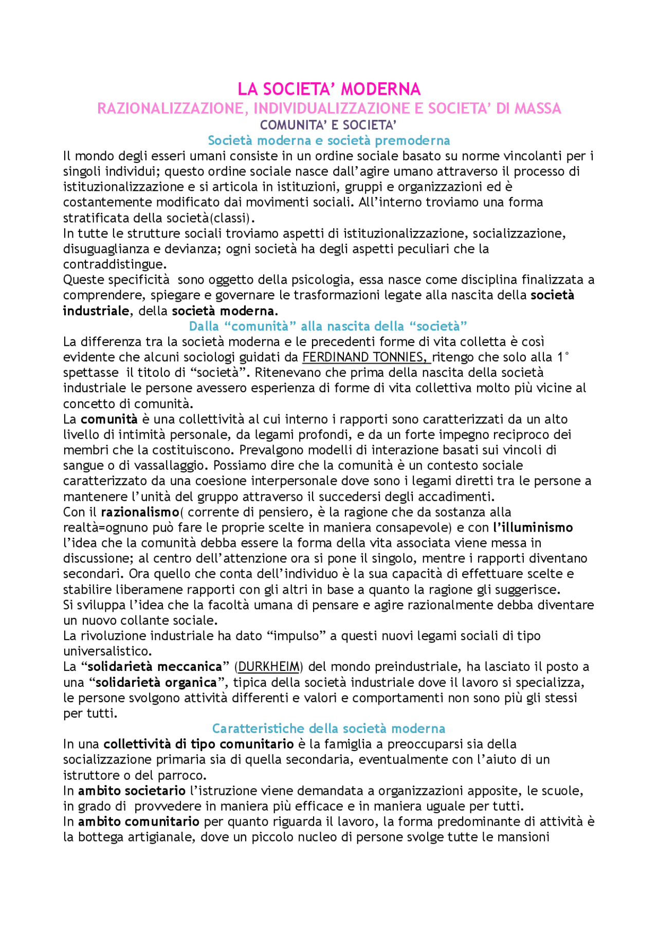 Scienze Umane E Filosofia Docsity