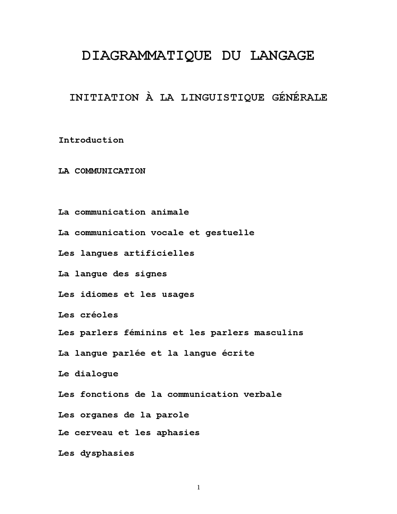 Linguistique Générale Docsity