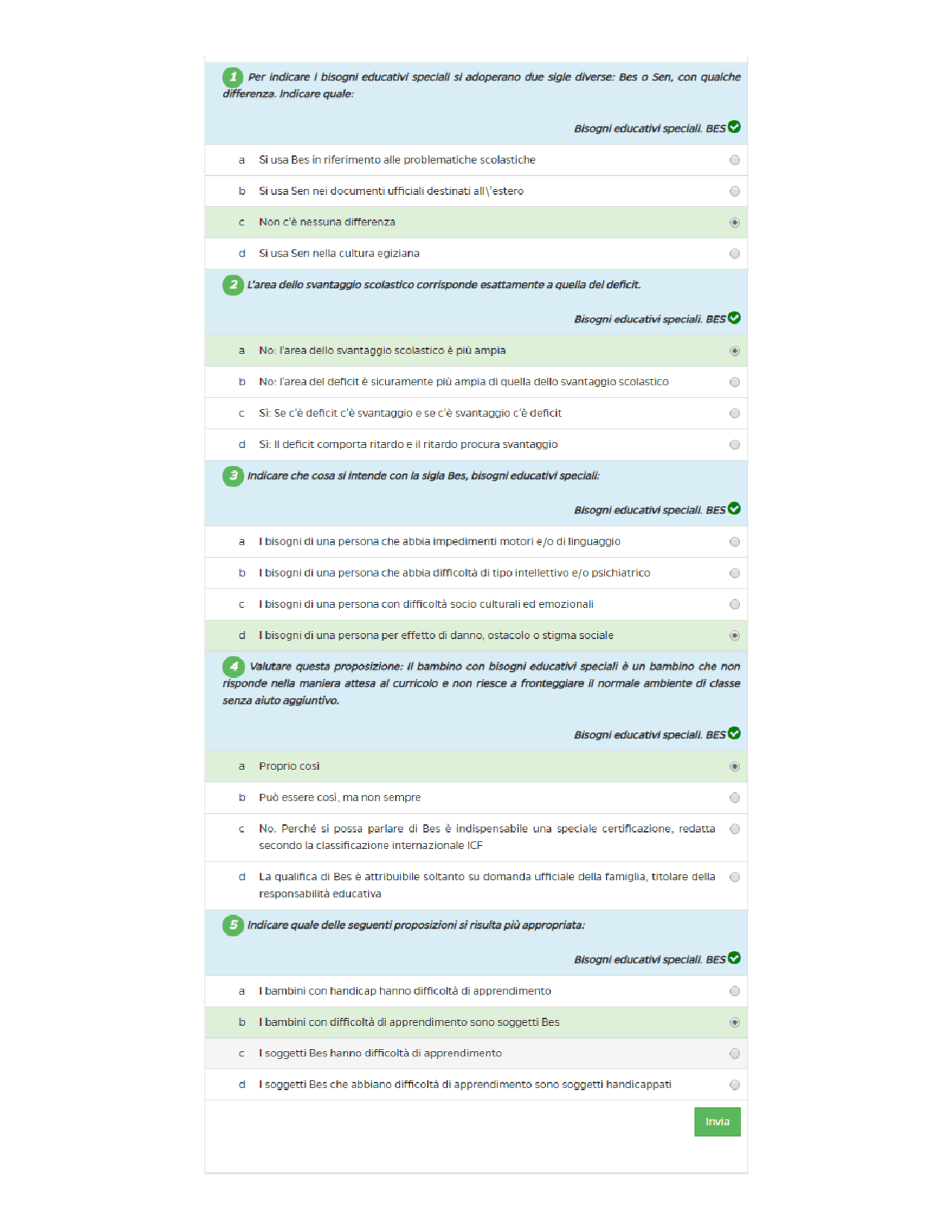 Test Di Autovalutazione Docsity