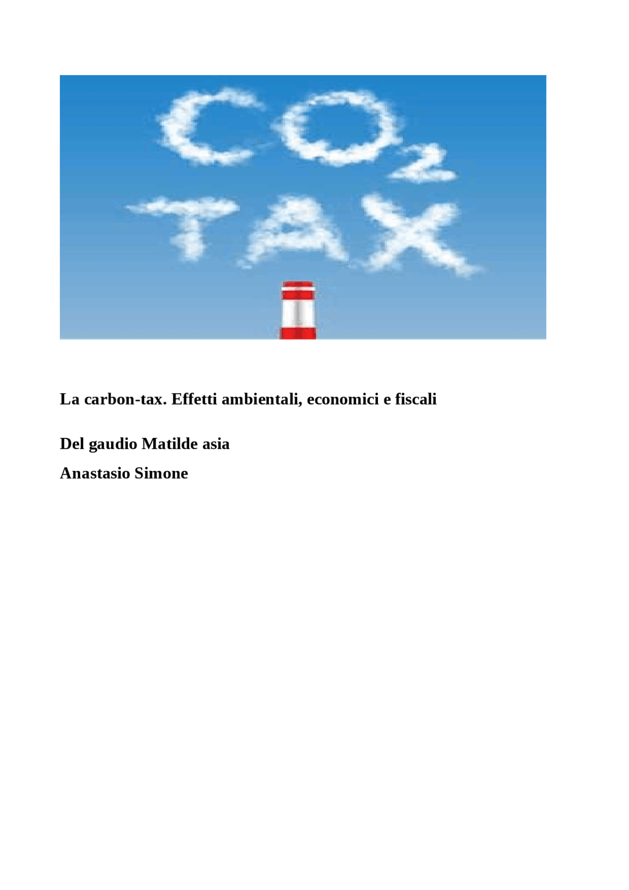 Progetto Economia Ambientale Docsity