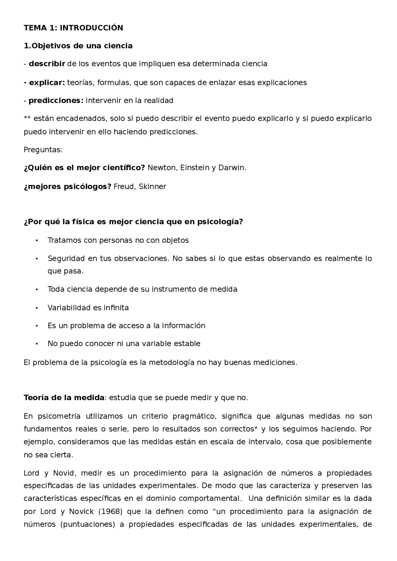 Tema 1 Psicometria Apuntes Docsity