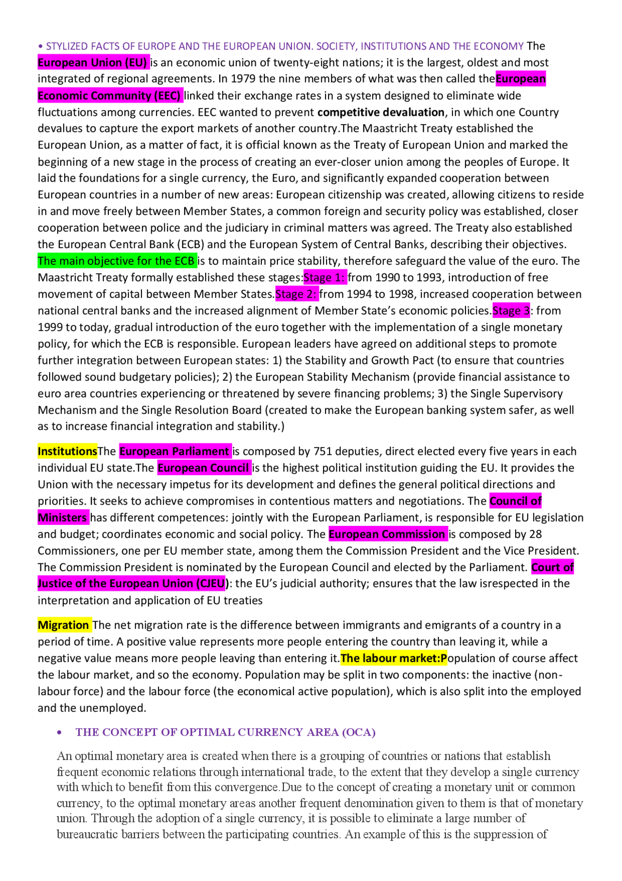 Appunti Di Economic Policy Docsity