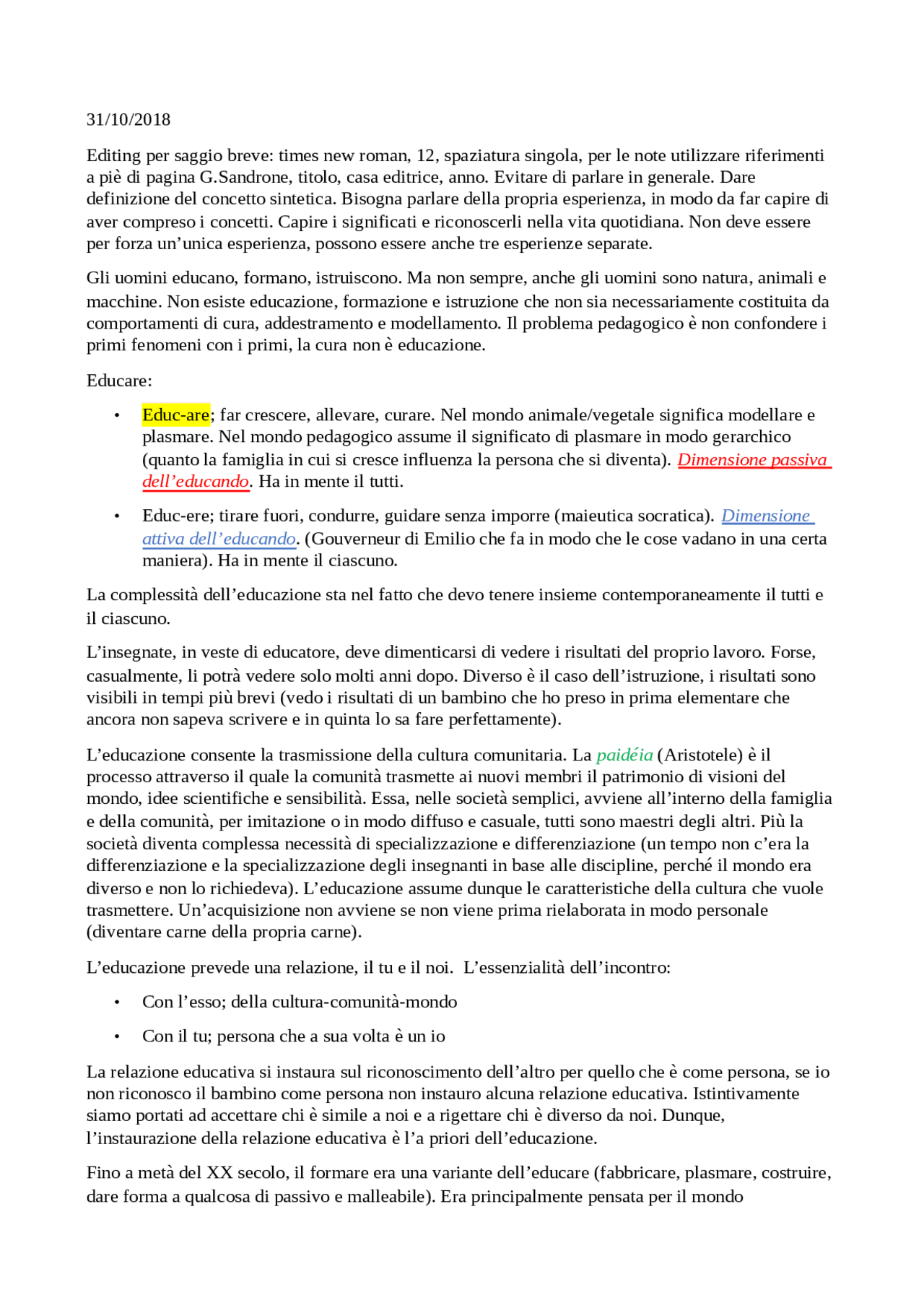 Appunti Capitolo Settimo Emilio Rousseau Docsity