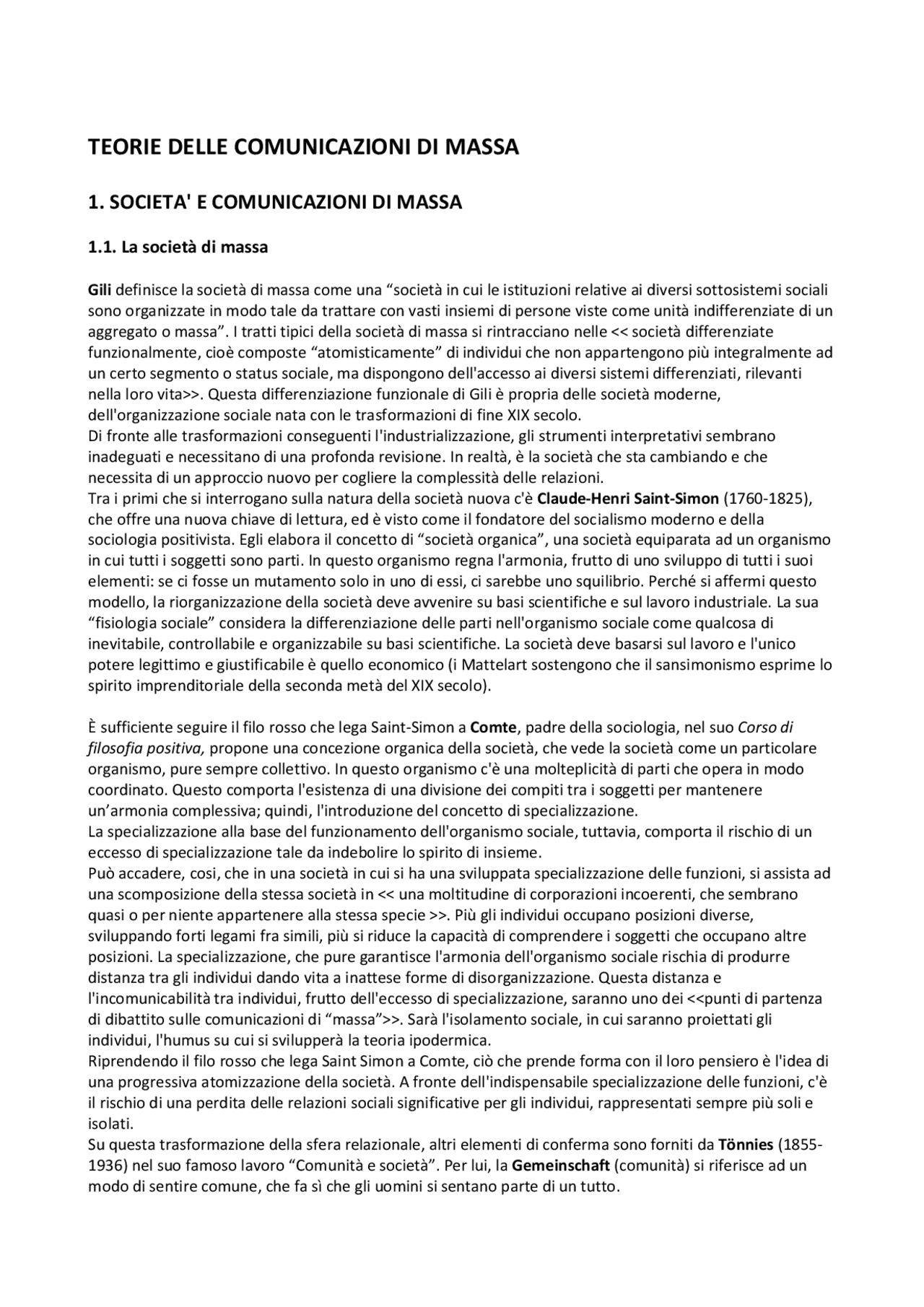Teorie Delle Comunicazioni Di Massa Bentivegna Docsity