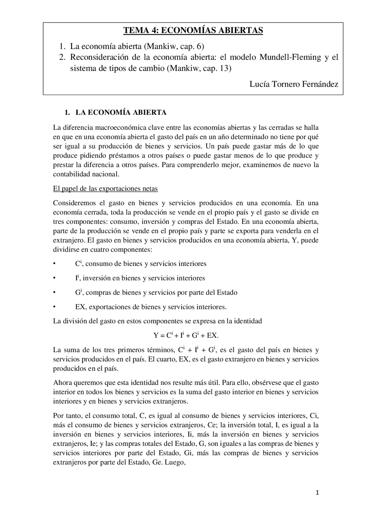 Tema 4 Apuntes Macroeconomia Libro Mankiw Apuntes De Macroeconomía