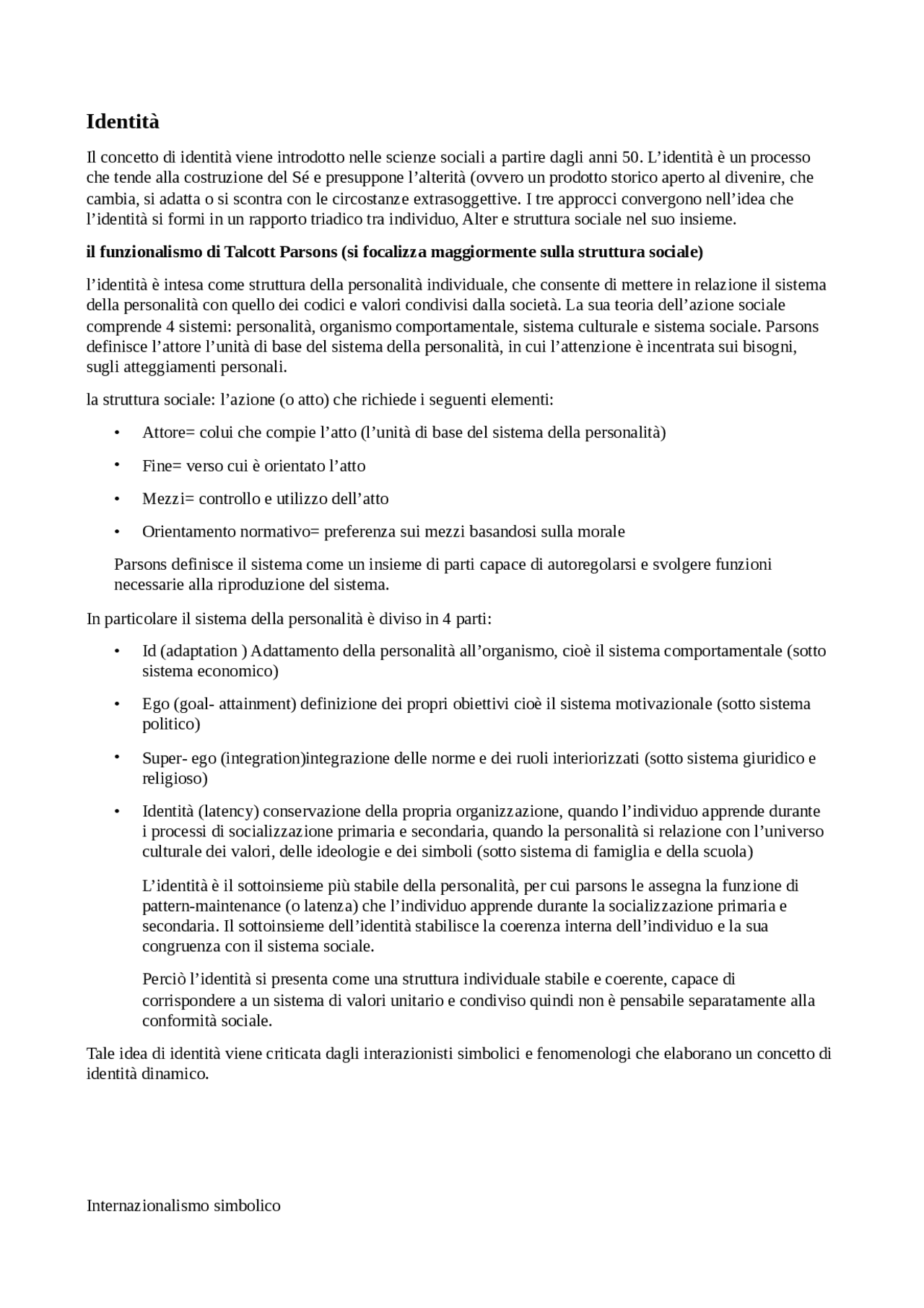 Riassunto Concetti Fondamentali Sociologia Docsity