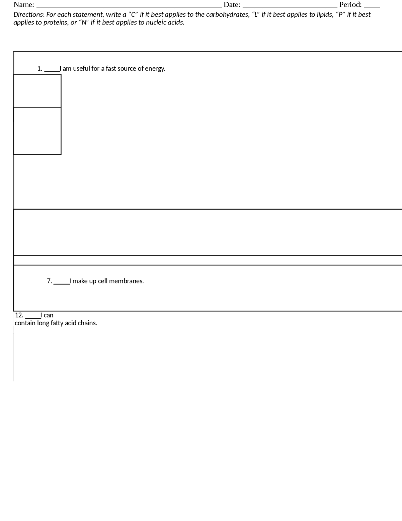 Biomolecules Handouts Docsity